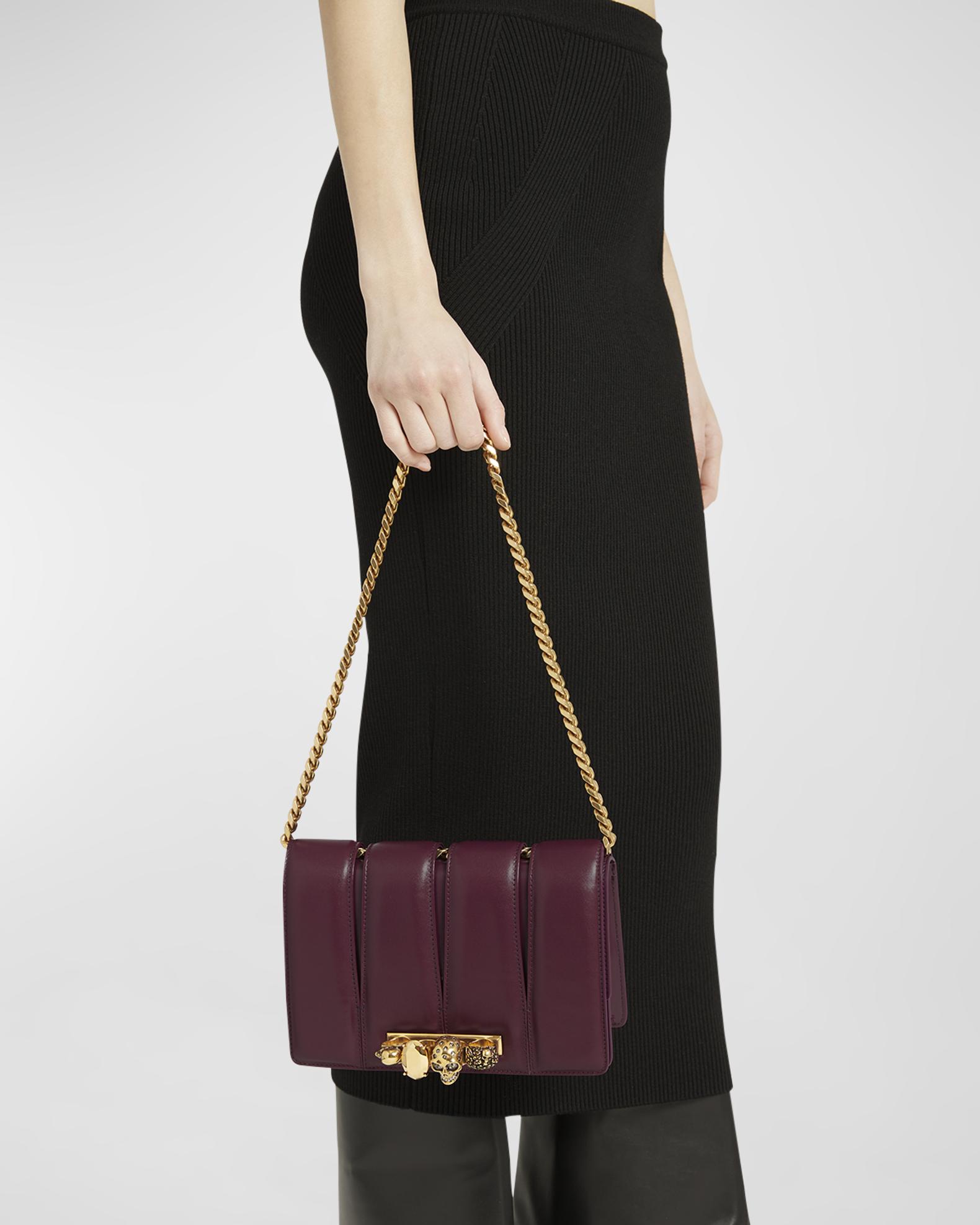 Alexander Mcqueen The Slash Skull Jewel Shoulder Bag Neiman Marcus