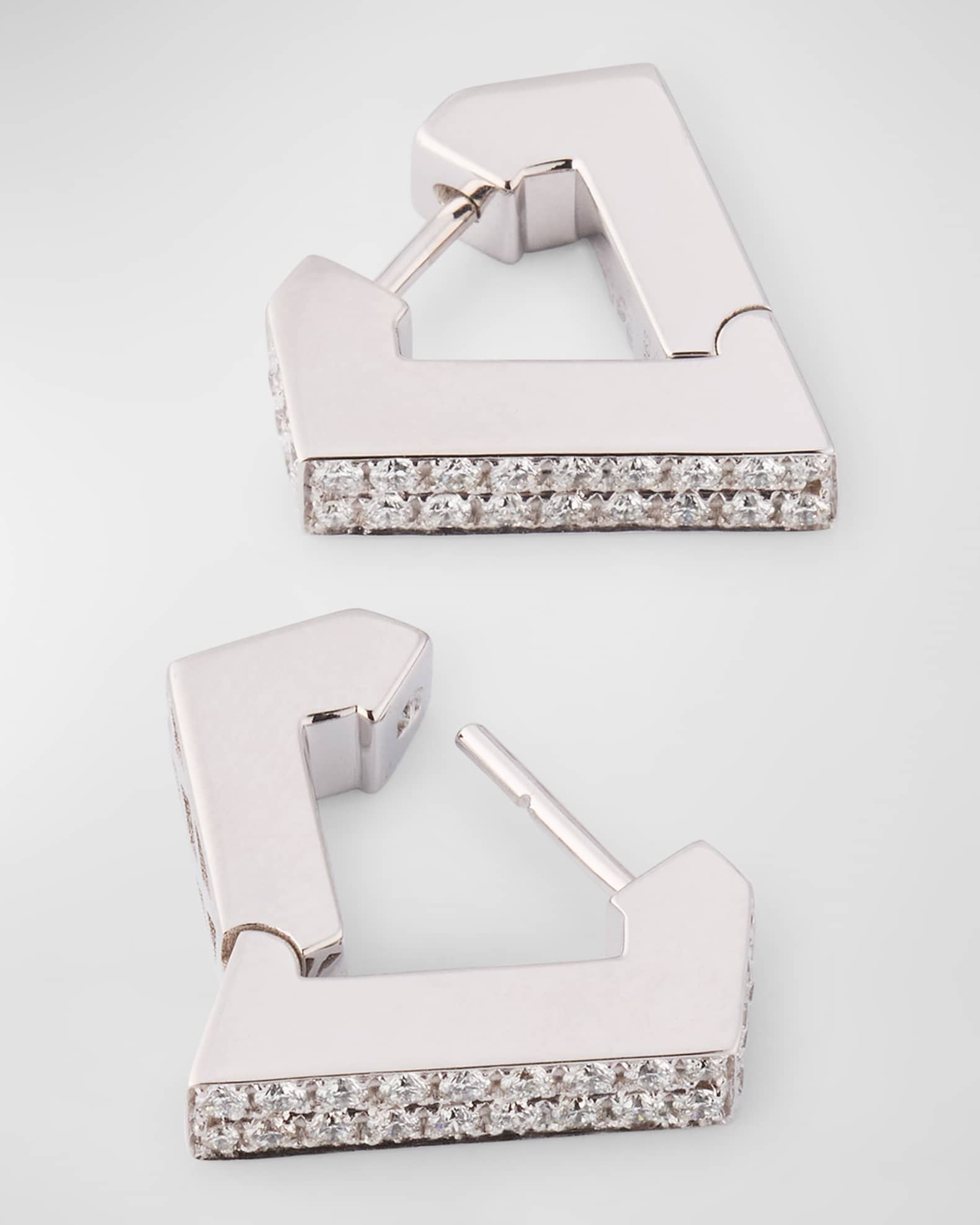Dries Criel 18k White Gold Medium Diamond Brute Diamanti Earrings | Neiman Marcus