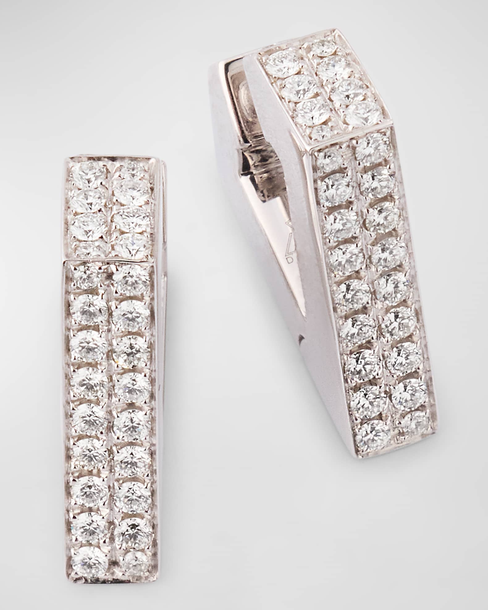Dries Criel 18k White Gold Medium Diamond Brute Diamanti Earrings ...