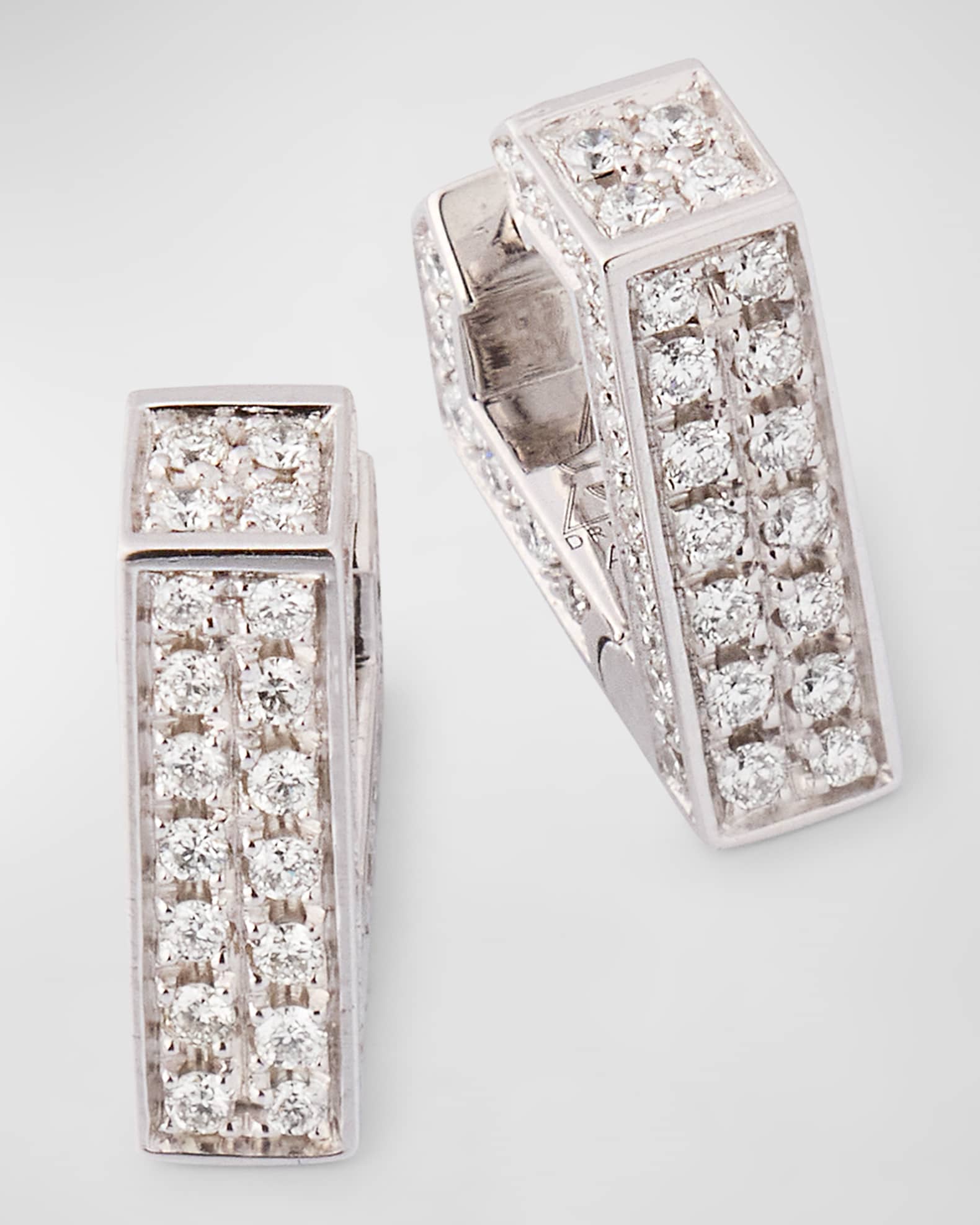 Dries Criel 18K White Gold Mini Brute Diamanti Earrings | Neiman Marcus