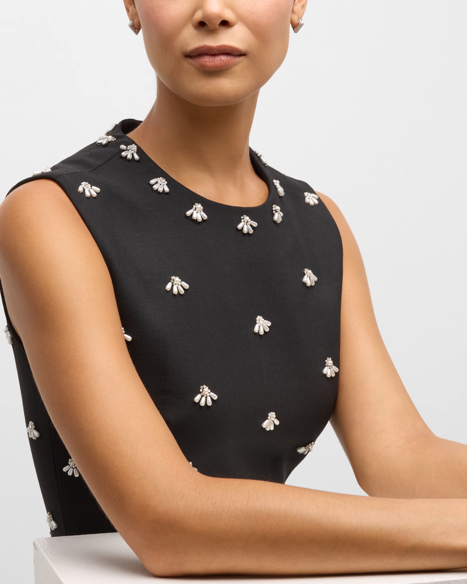 Dries Criel 18K White Gold Mini Brute Diamanti Earrings | Neiman Marcus