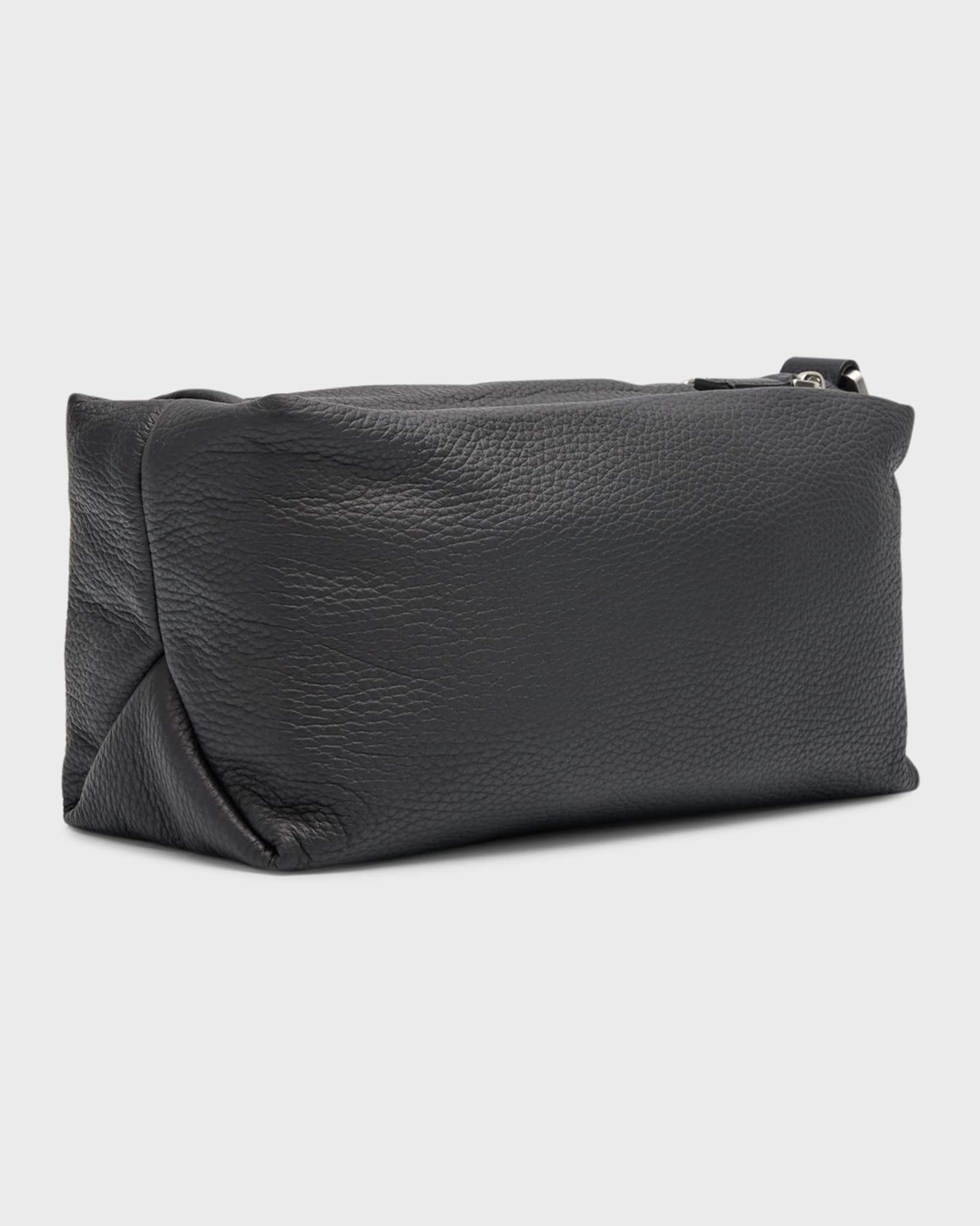 ZEGNA Men's Deerskin Double-Zip Pouch | Neiman Marcus