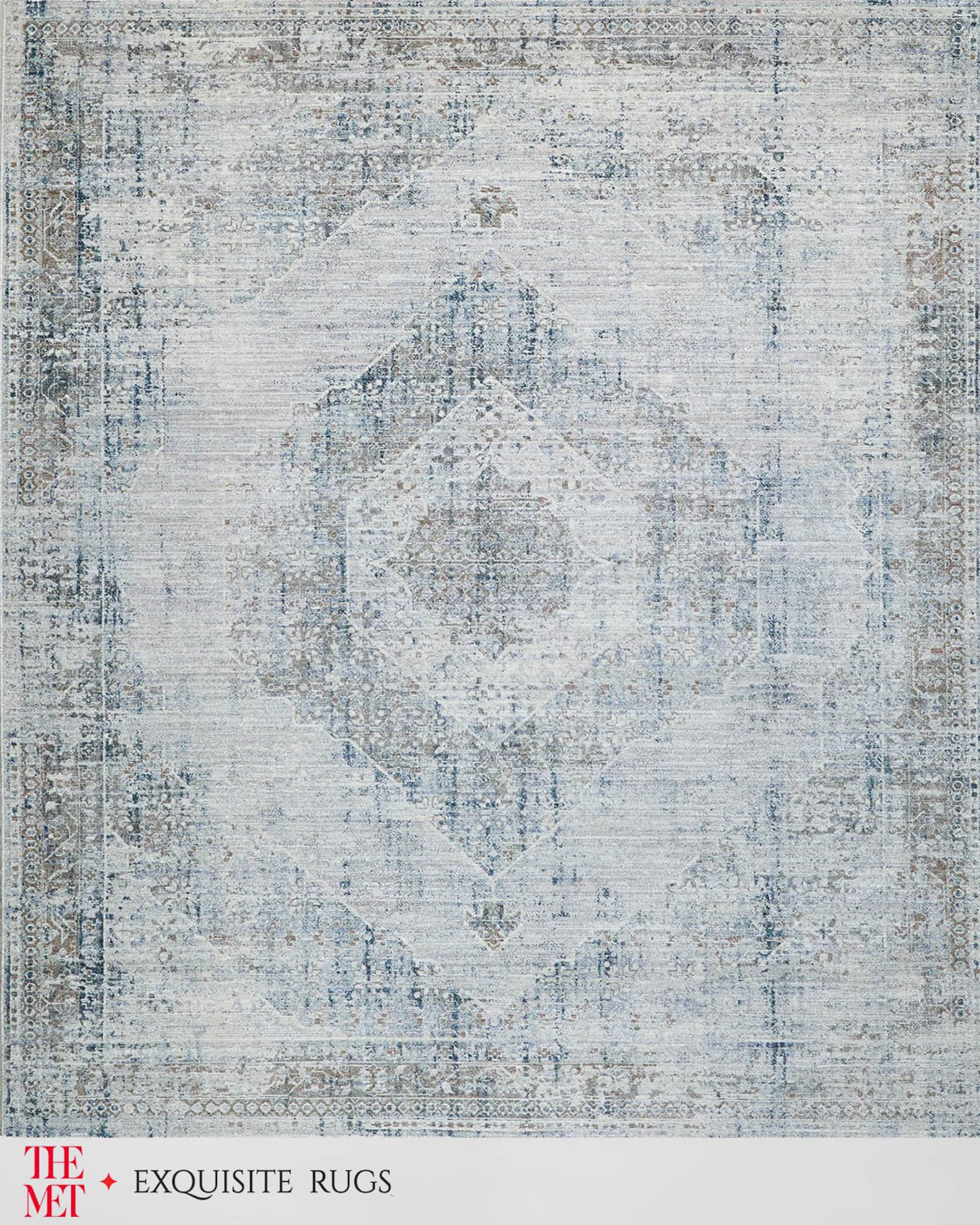 Vintage Loom Beige and Blue Rug Collection | Neiman Marcus
