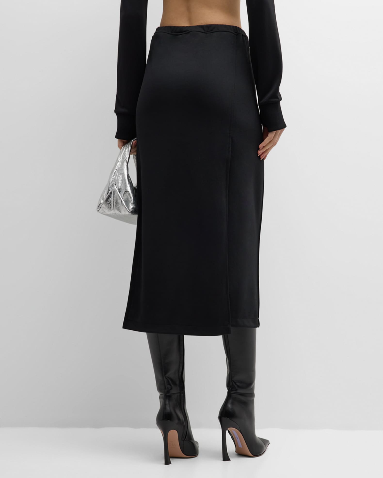 Courreges Drawstring Tracksuit Maxi Skirt | Neiman Marcus