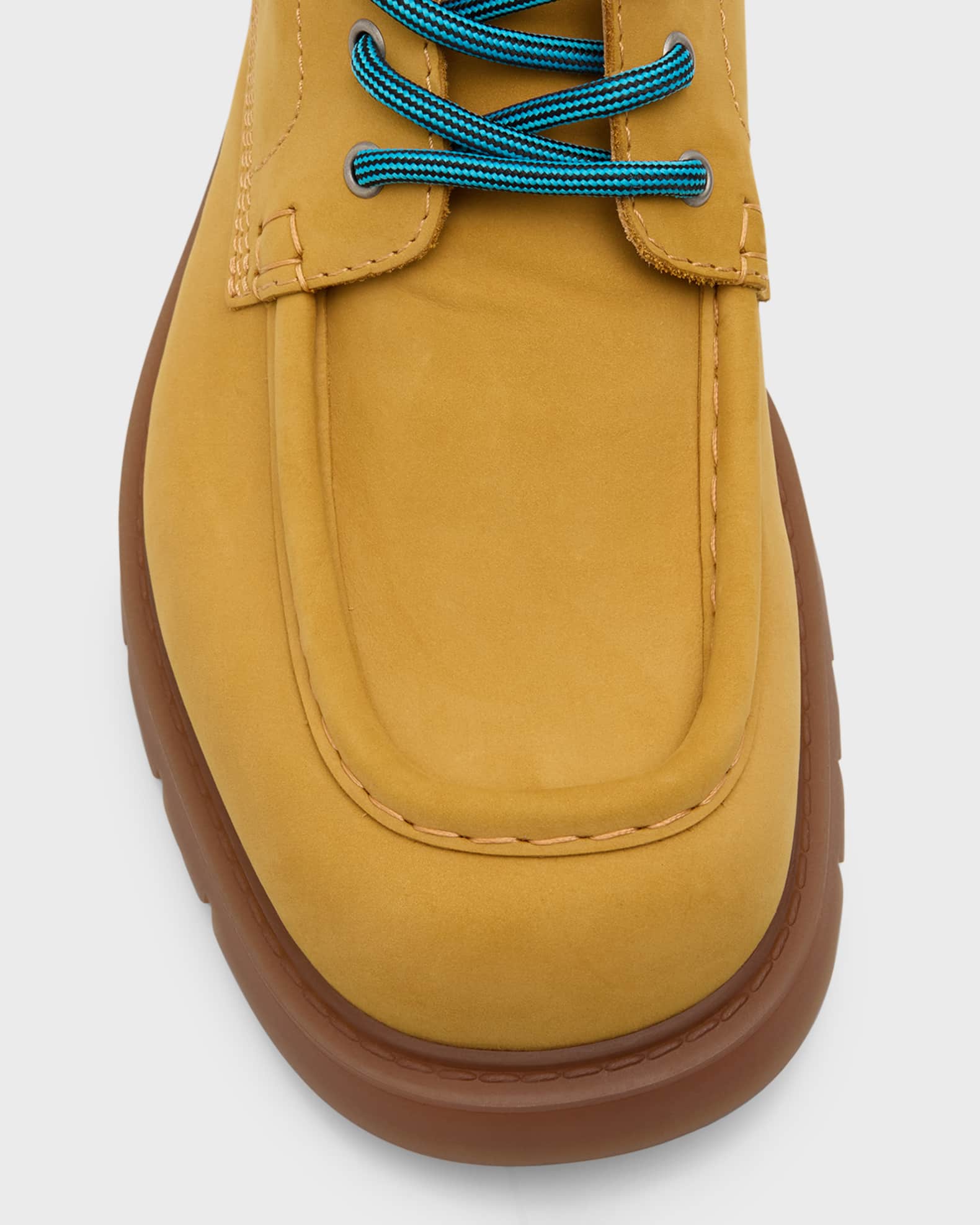 Bottega Veneta Men's Haddock Nubuck Lace-Up Ankle Boots | Neiman Marcus