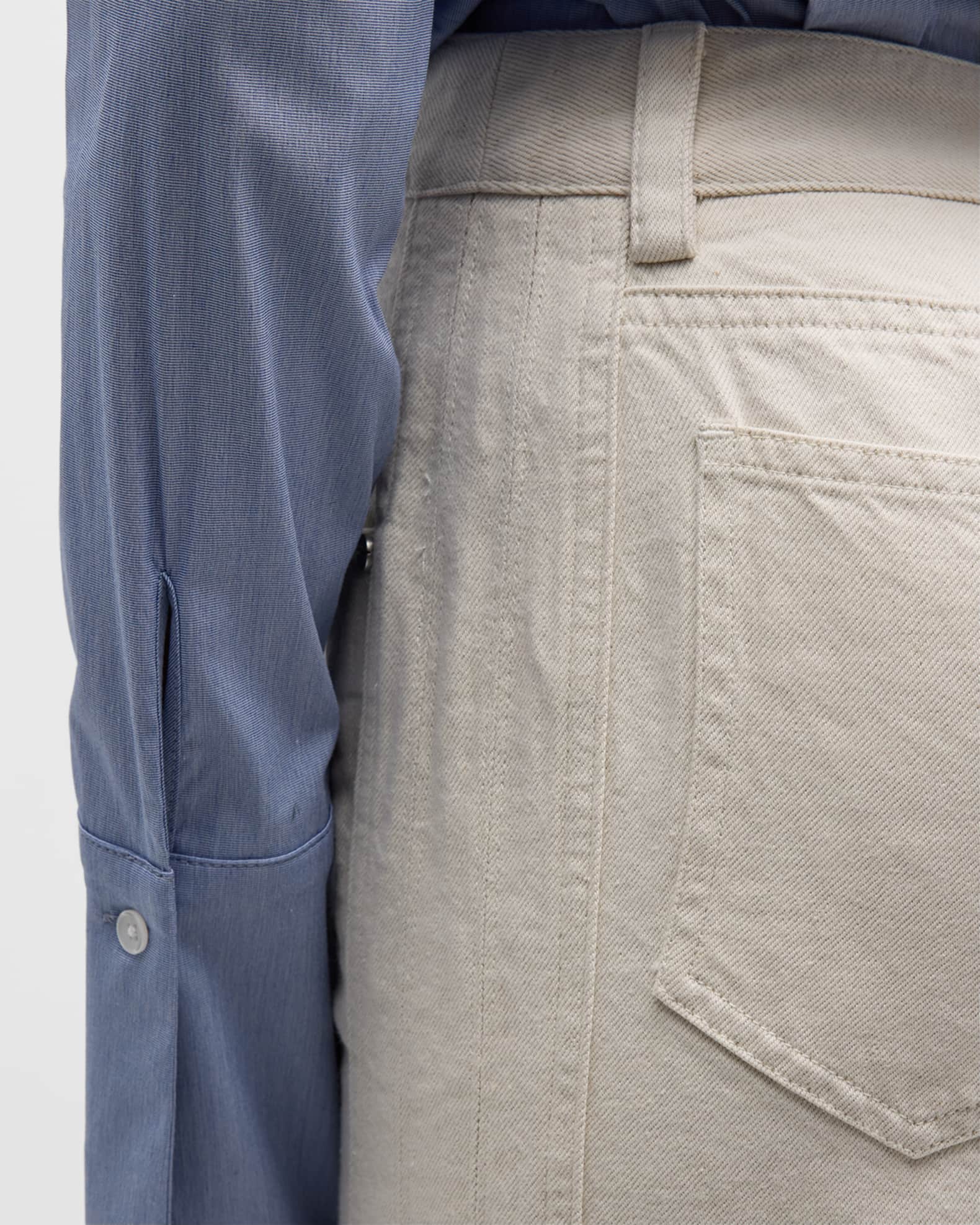 TWP Wide-Leg Denim Puddle Pants | Neiman Marcus