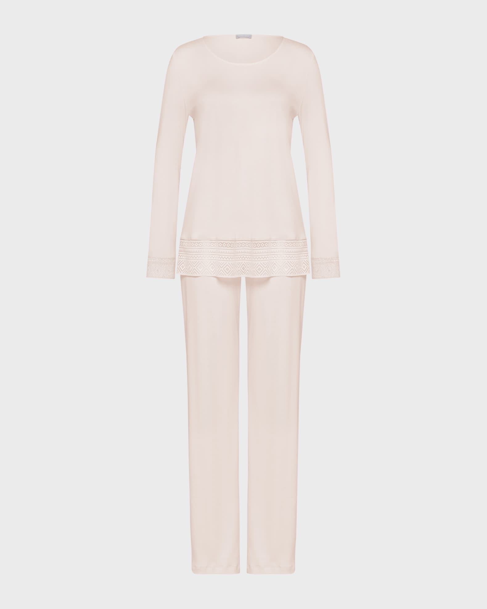 Hanro Jona Lace-Trim Cotton Pajama Set | Neiman Marcus