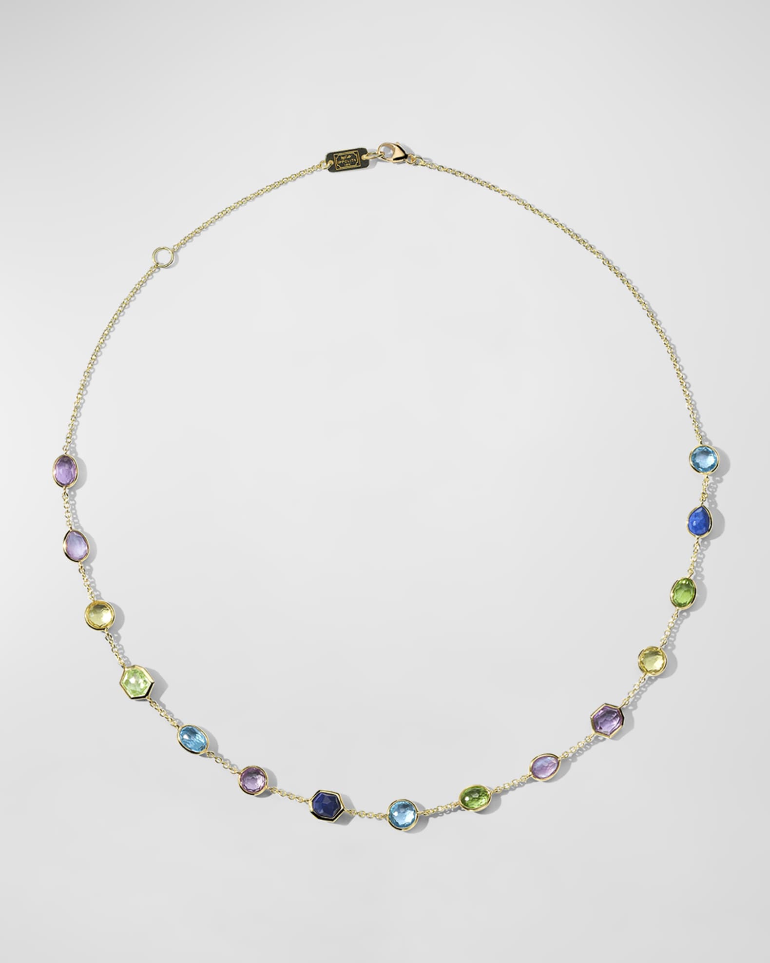 Ippolita 18K Gold Rock Candy 19-Stone Station Chain Necklace | Neiman ...