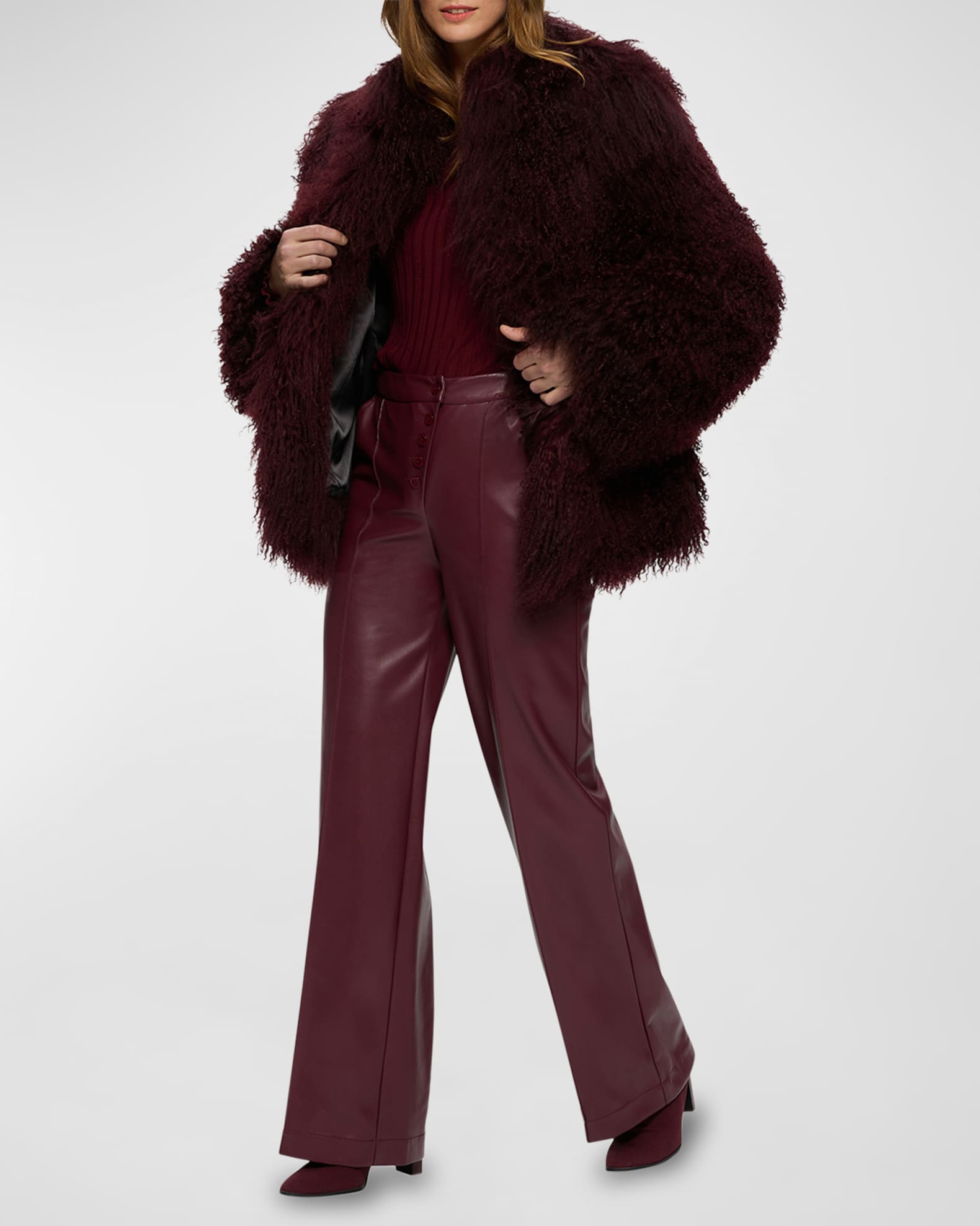 Gorski Mongolian Goat Fur Jacket | Neiman Marcus