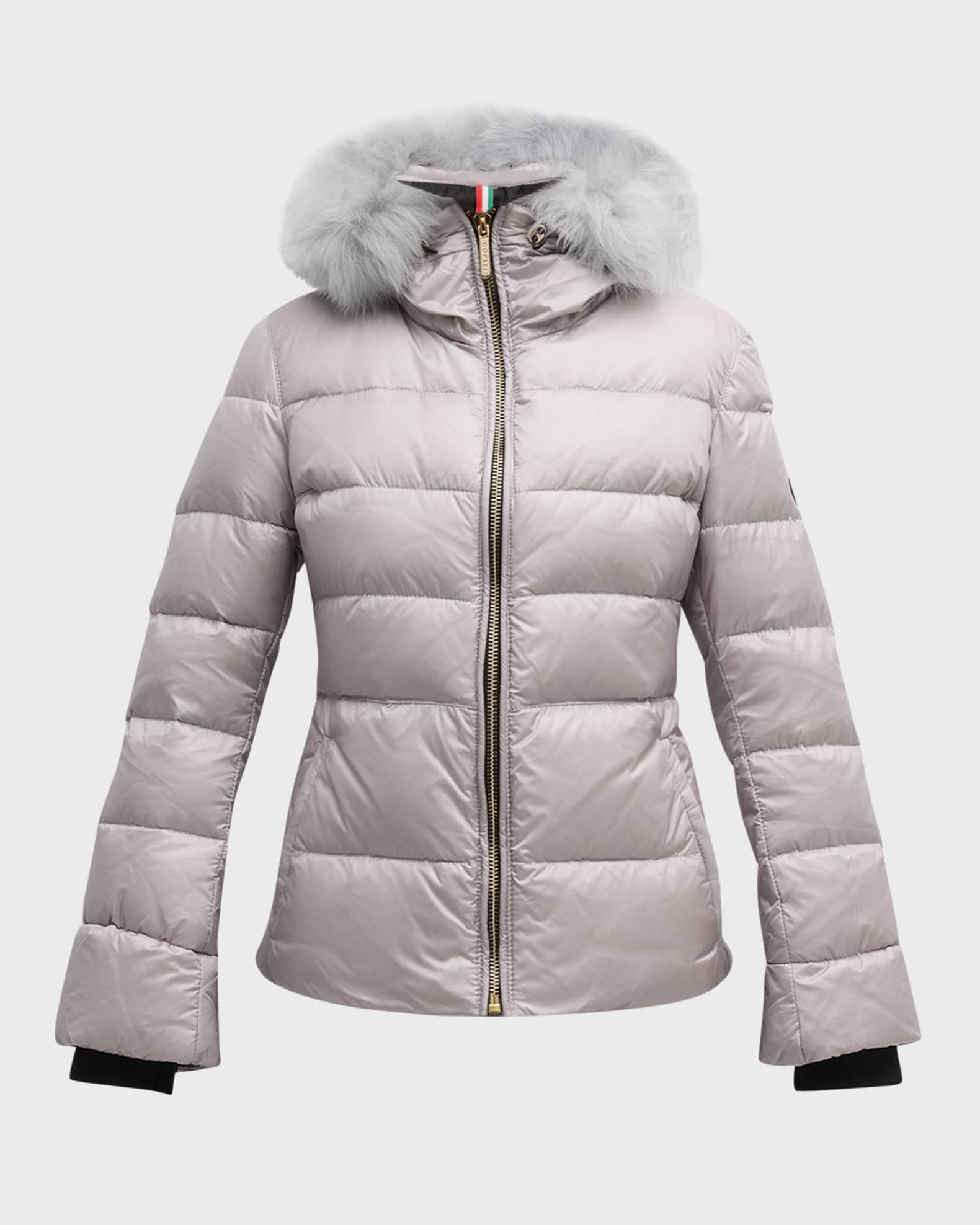 Gorski Apres-Ski Parka Jacket with Detachable Toscana Lamb Shearling ...