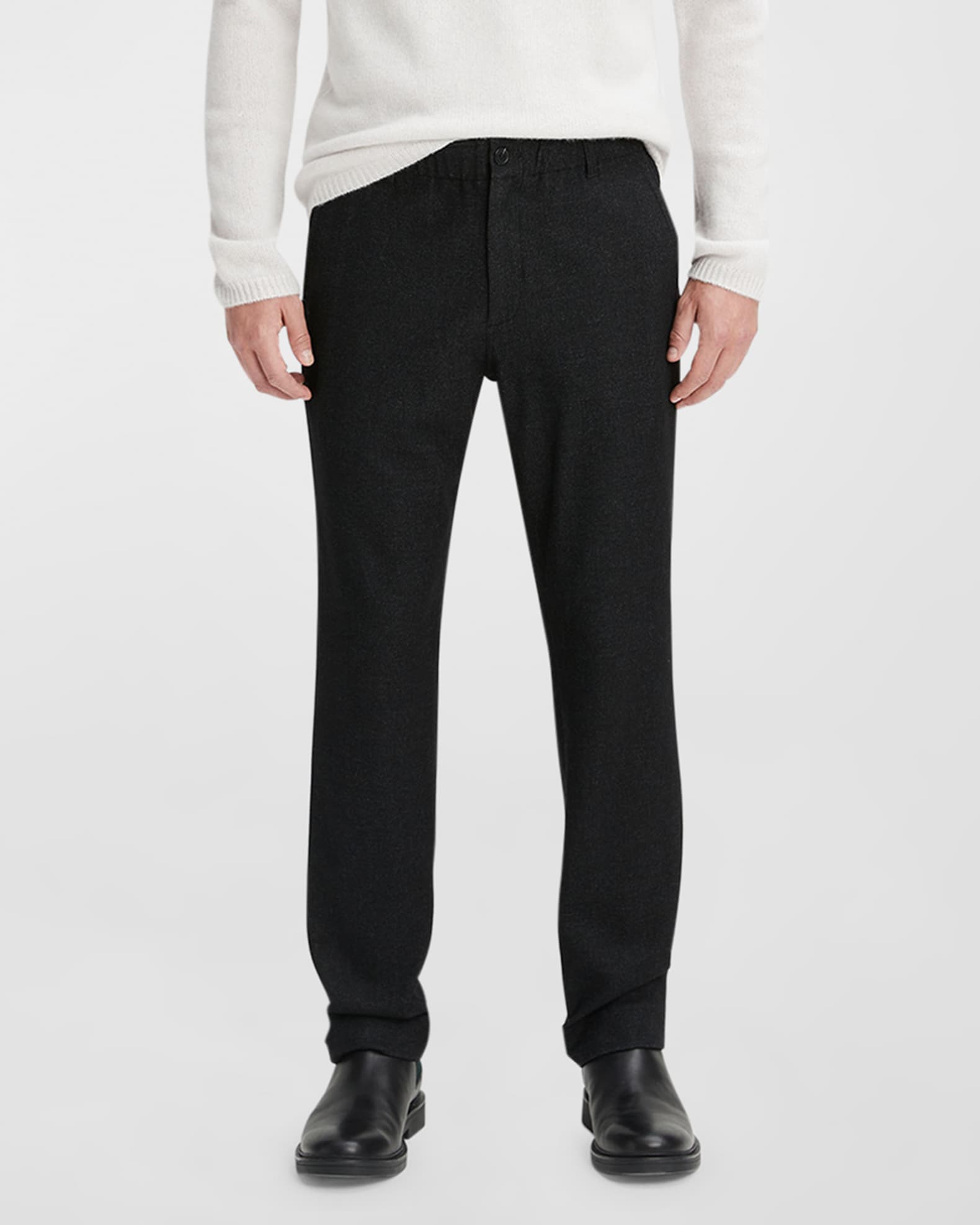 Vince Men's Wool-Blend Flannel Pants | Neiman Marcus