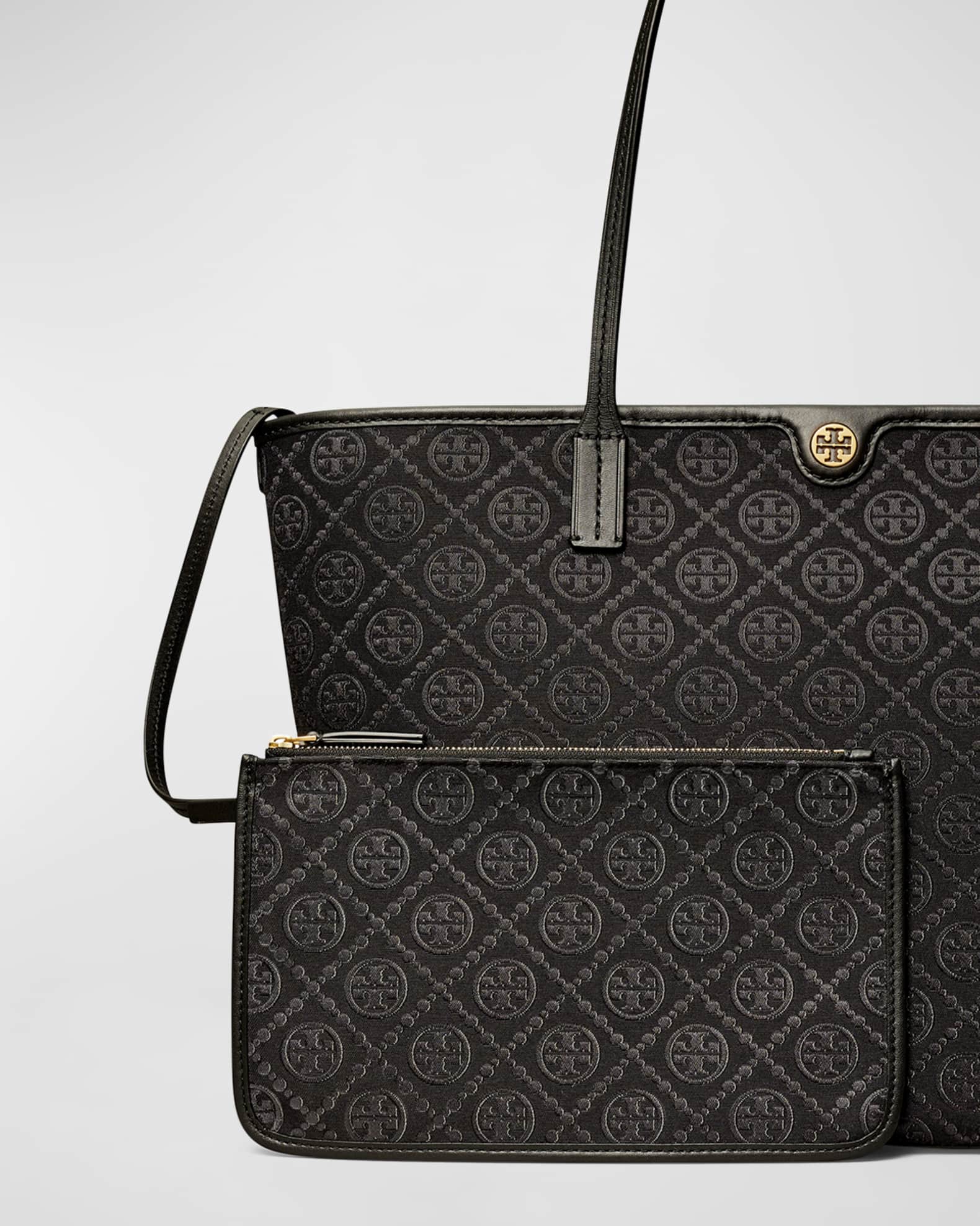 T Monogram Zip Canvas Tote Bag | Neiman Marcus
