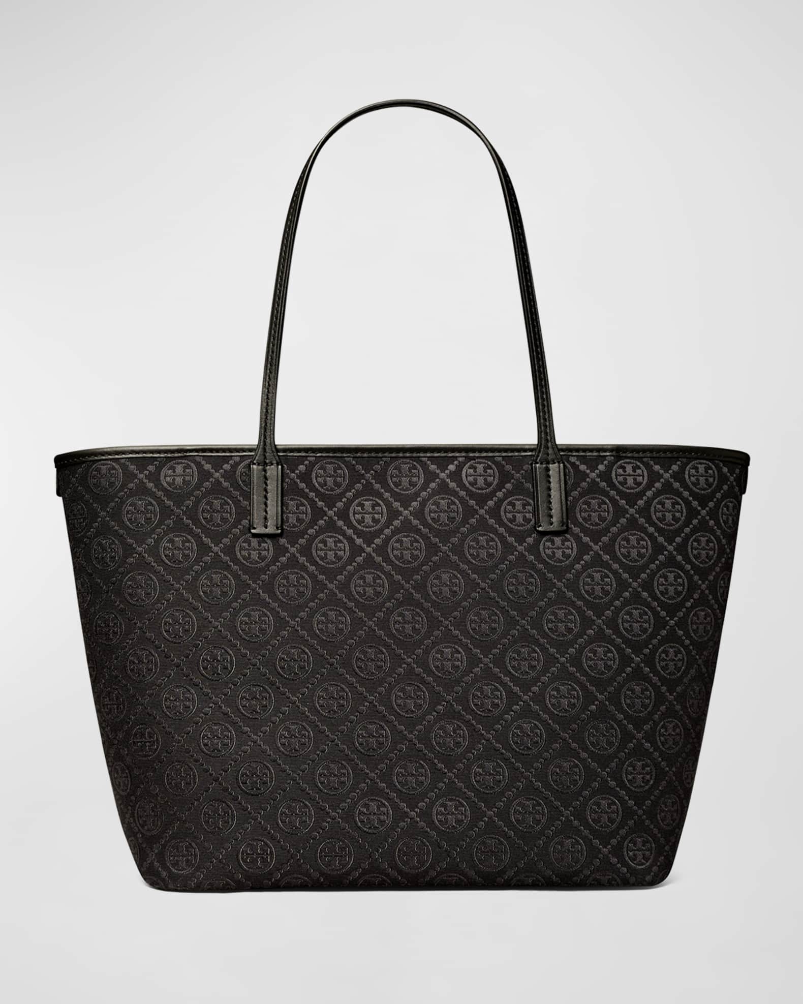 T Monogram Zip Canvas Tote Bag | Neiman Marcus