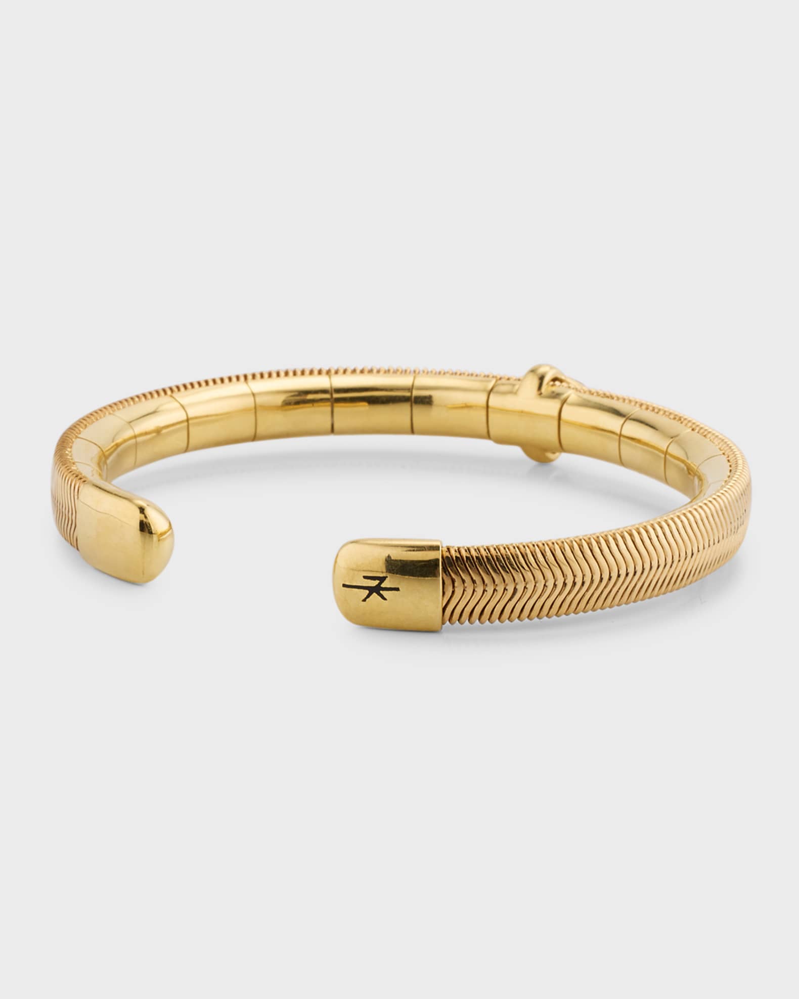Nikos Koulis 18K Yellow Gold Feelings Bracelet with White Diamond ...