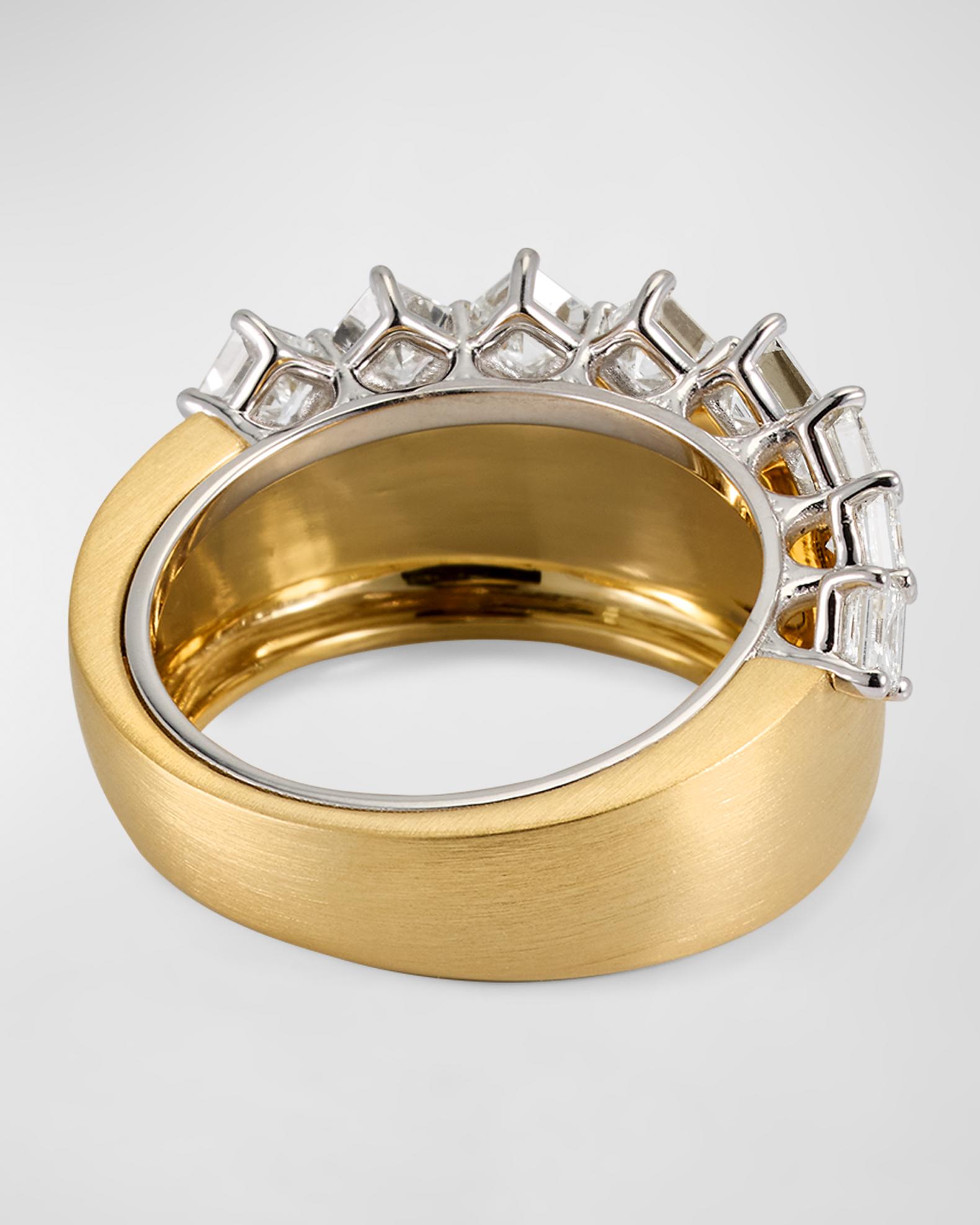 Nikos Koulis 18K Blackened Gold Asscher Diamond Me Ring | Neiman Marcus