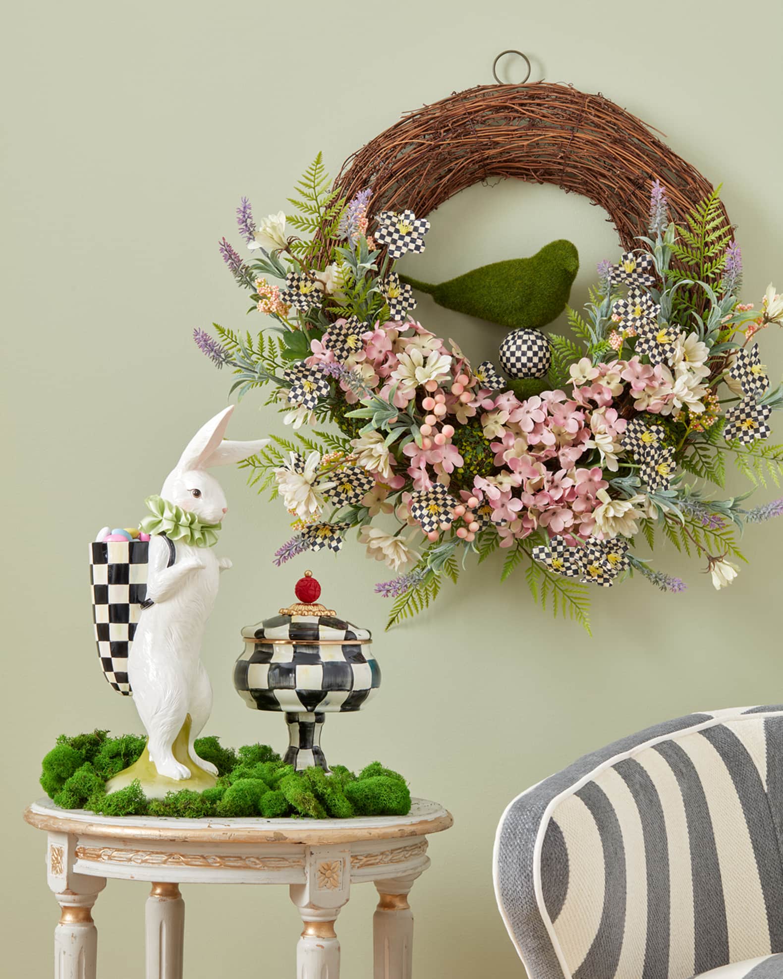 MacKenzie-Childs Spring Fling Bird Easter Wreath | Neiman Marcus
