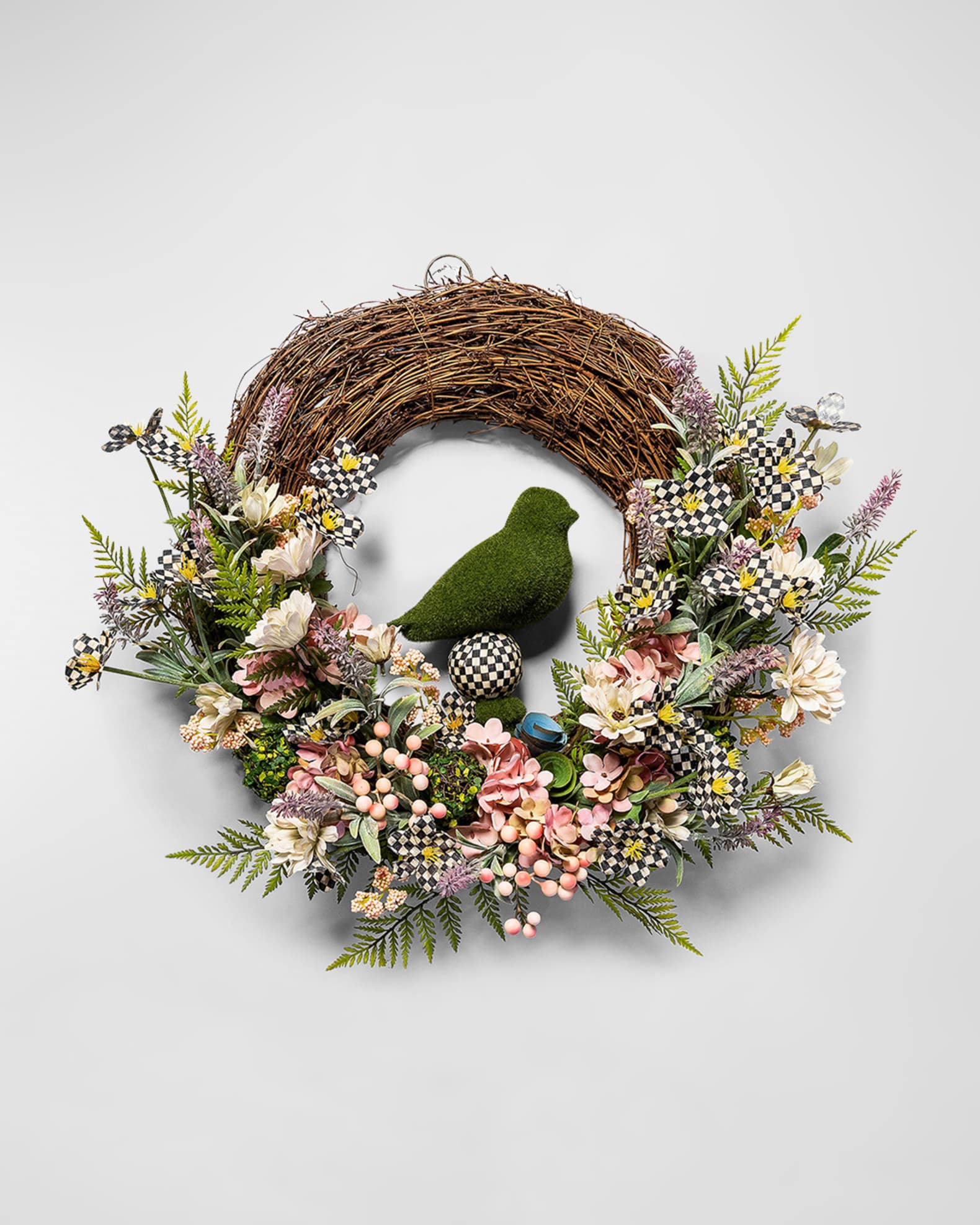 MacKenzie-Childs Spring Fling Bird Easter Wreath | Neiman Marcus