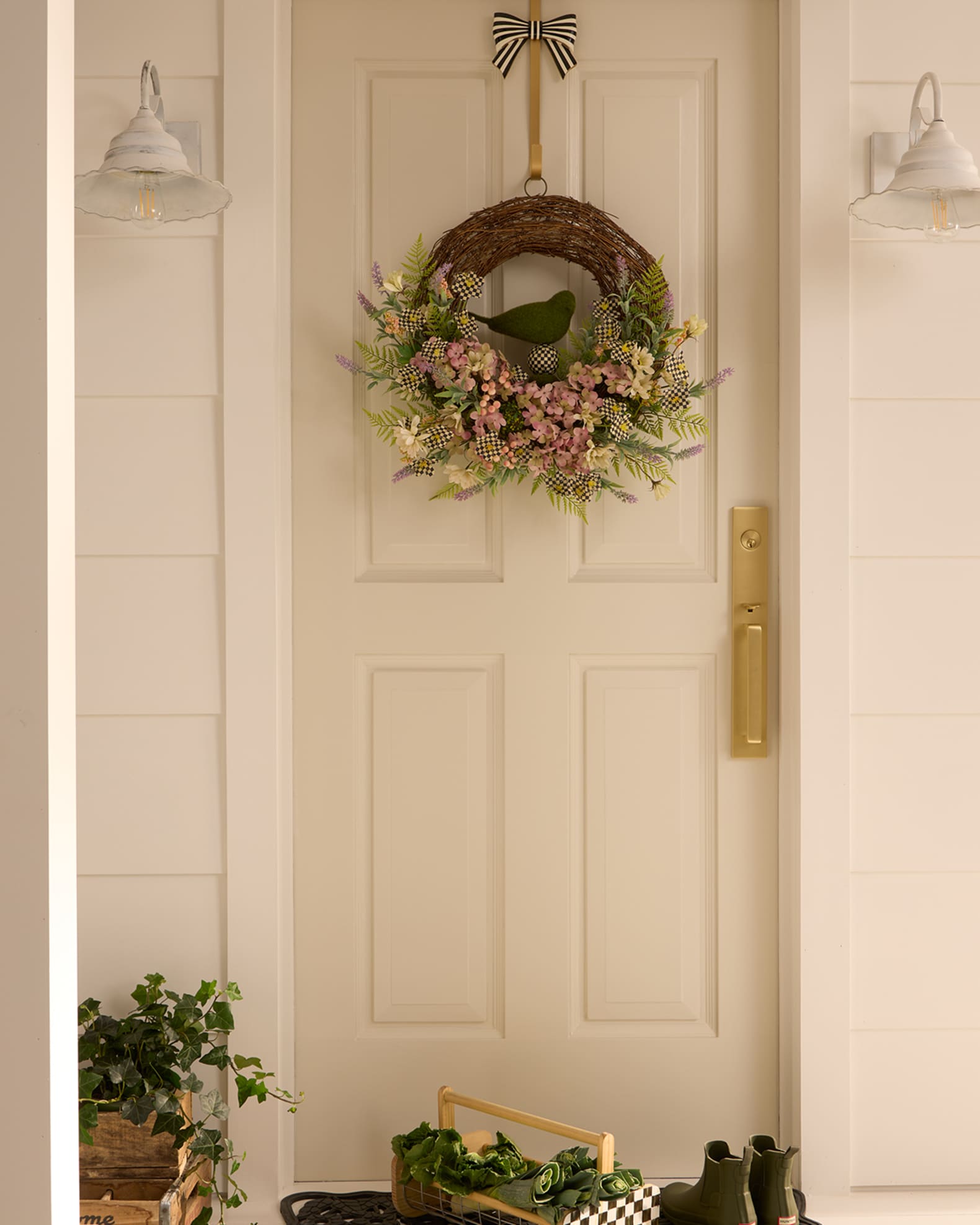 MacKenzie-Childs Spring Fling Bird Easter Wreath | Neiman Marcus