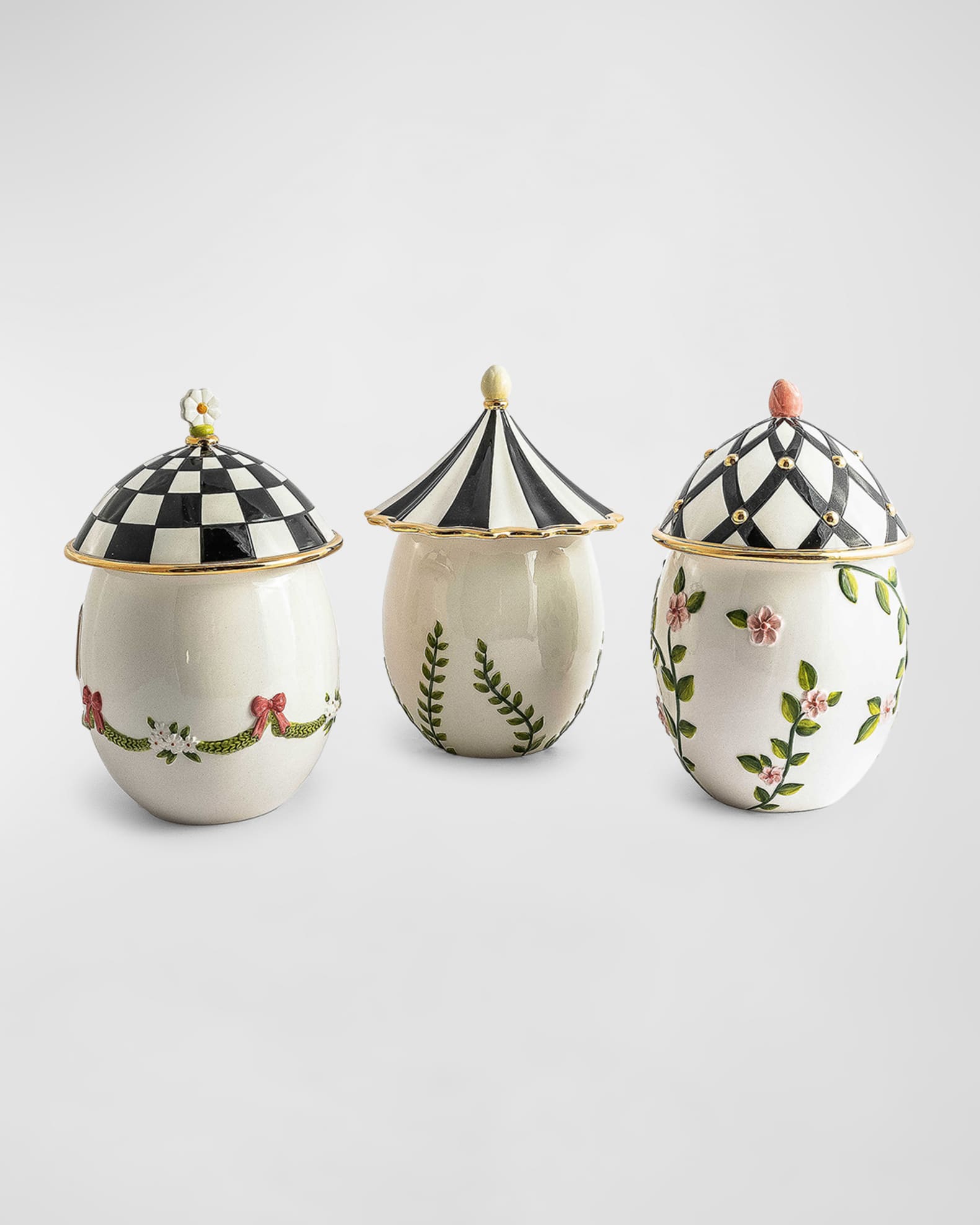 MacKenzie-Childs Spring Fling Canisters, Set of 3 | Neiman Marcus