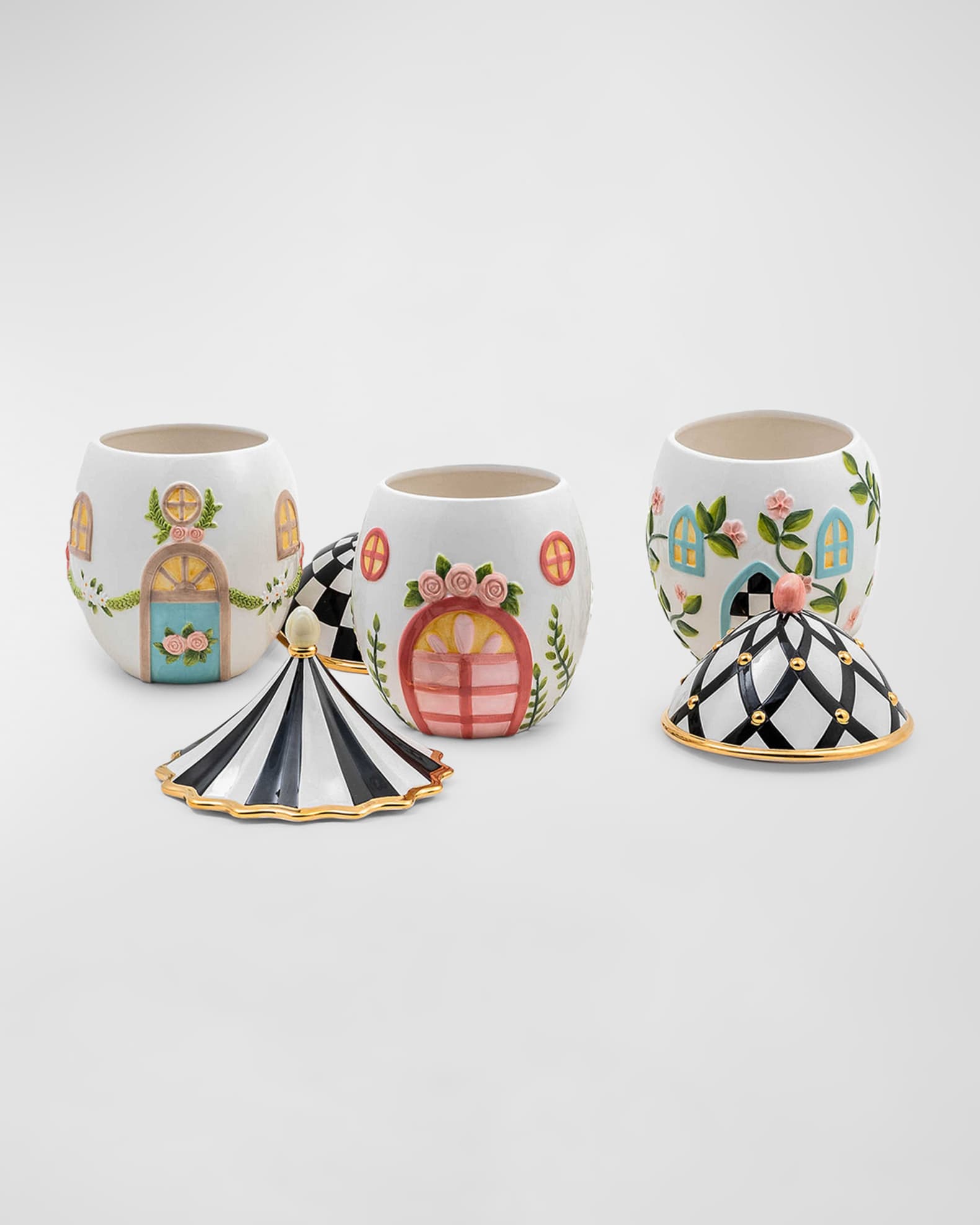 MacKenzie-Childs Spring Fling Canisters, Set of 3 | Neiman Marcus