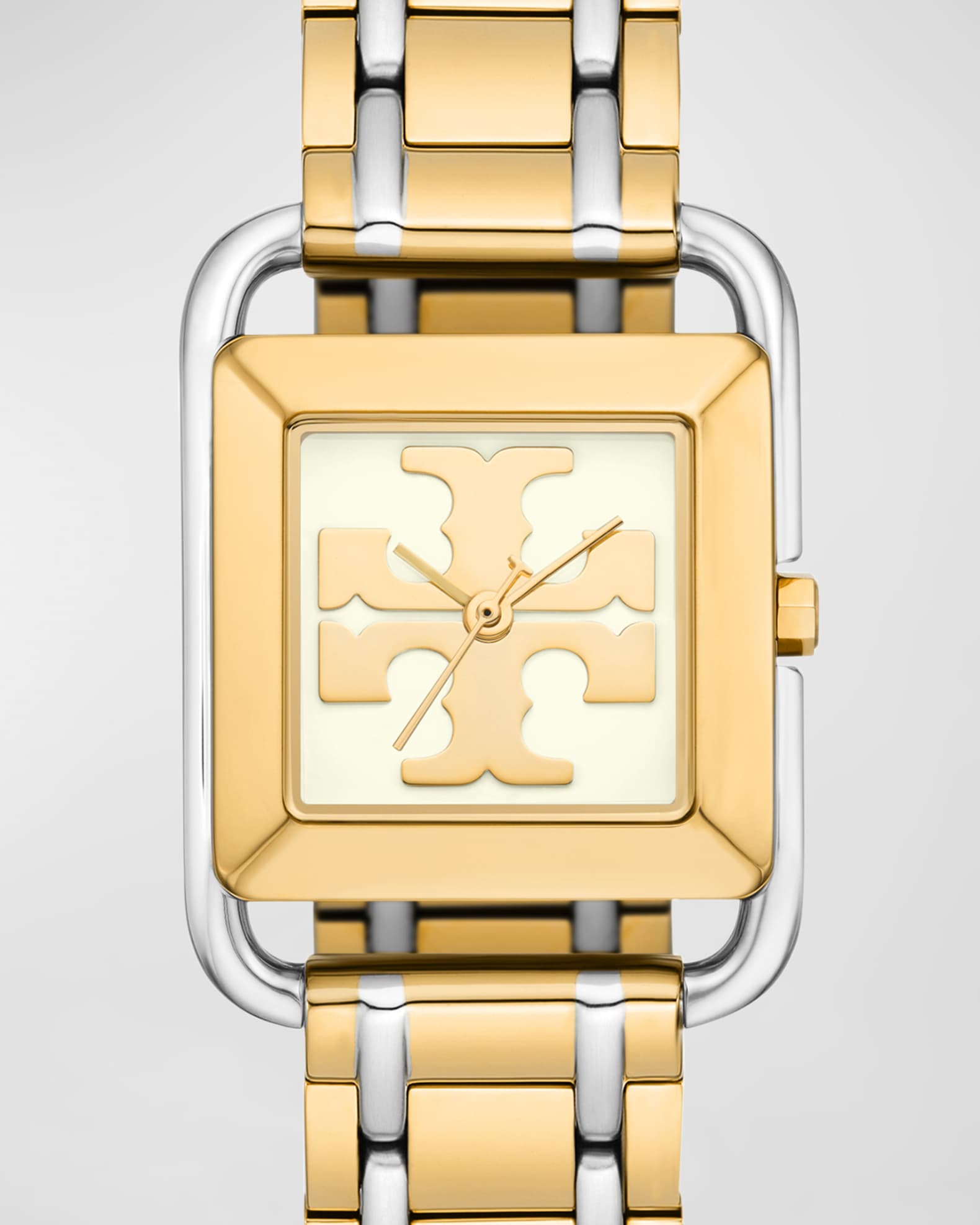 Tory Burch The Miller Two-Tone Stainless Steel Square Bracelet Watch ...