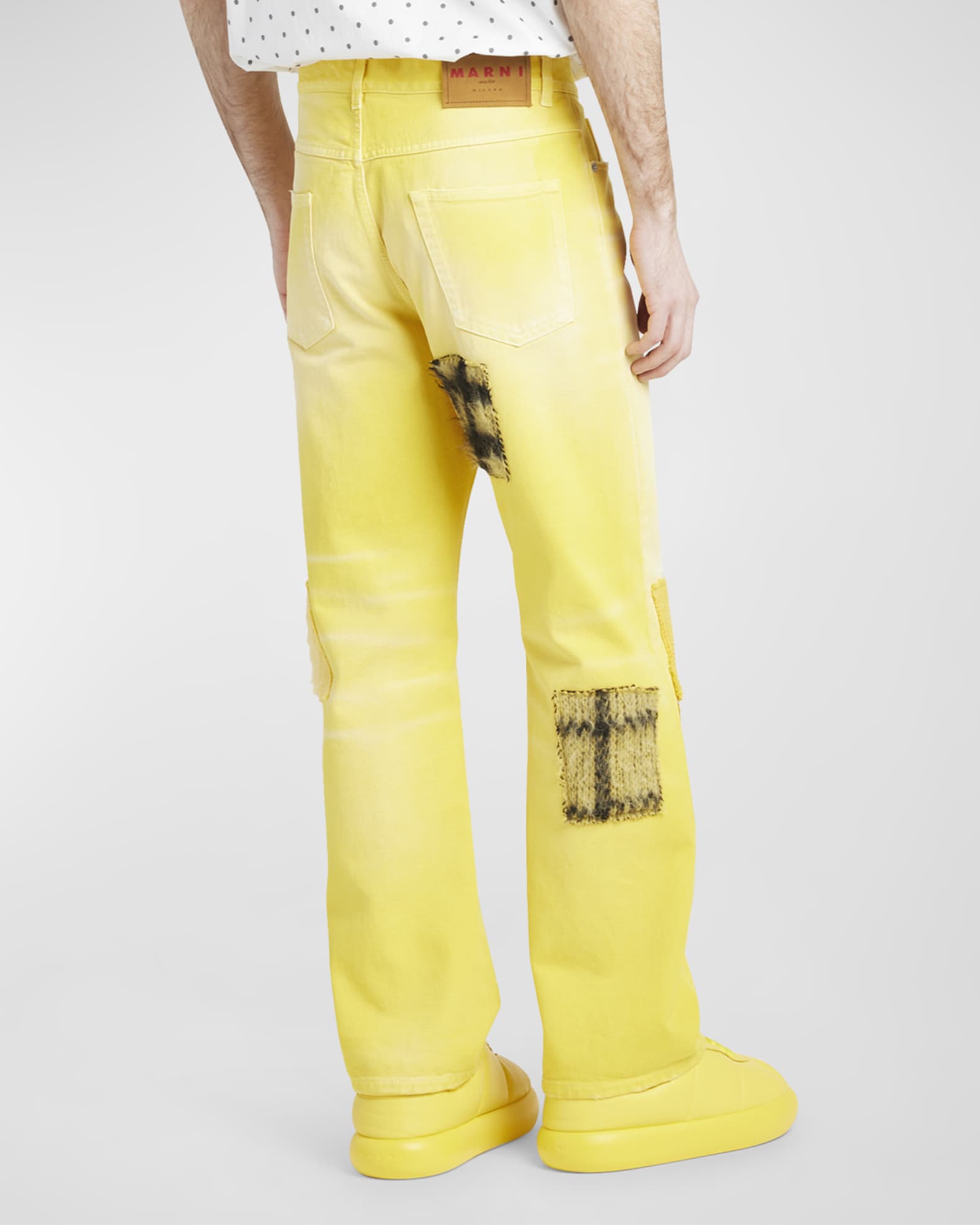 Marni Men's Multi-Patch Colored Denim Jeans | Neiman Marcus
