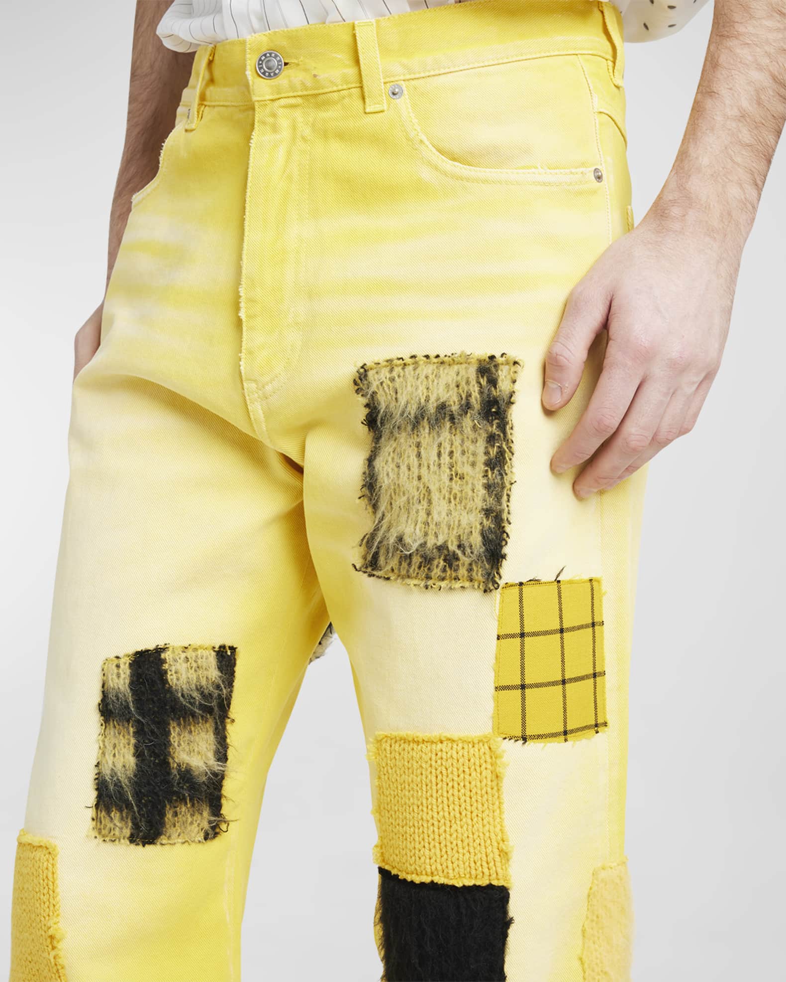 Marni Men's Multi-Patch Colored Denim Jeans | Neiman Marcus