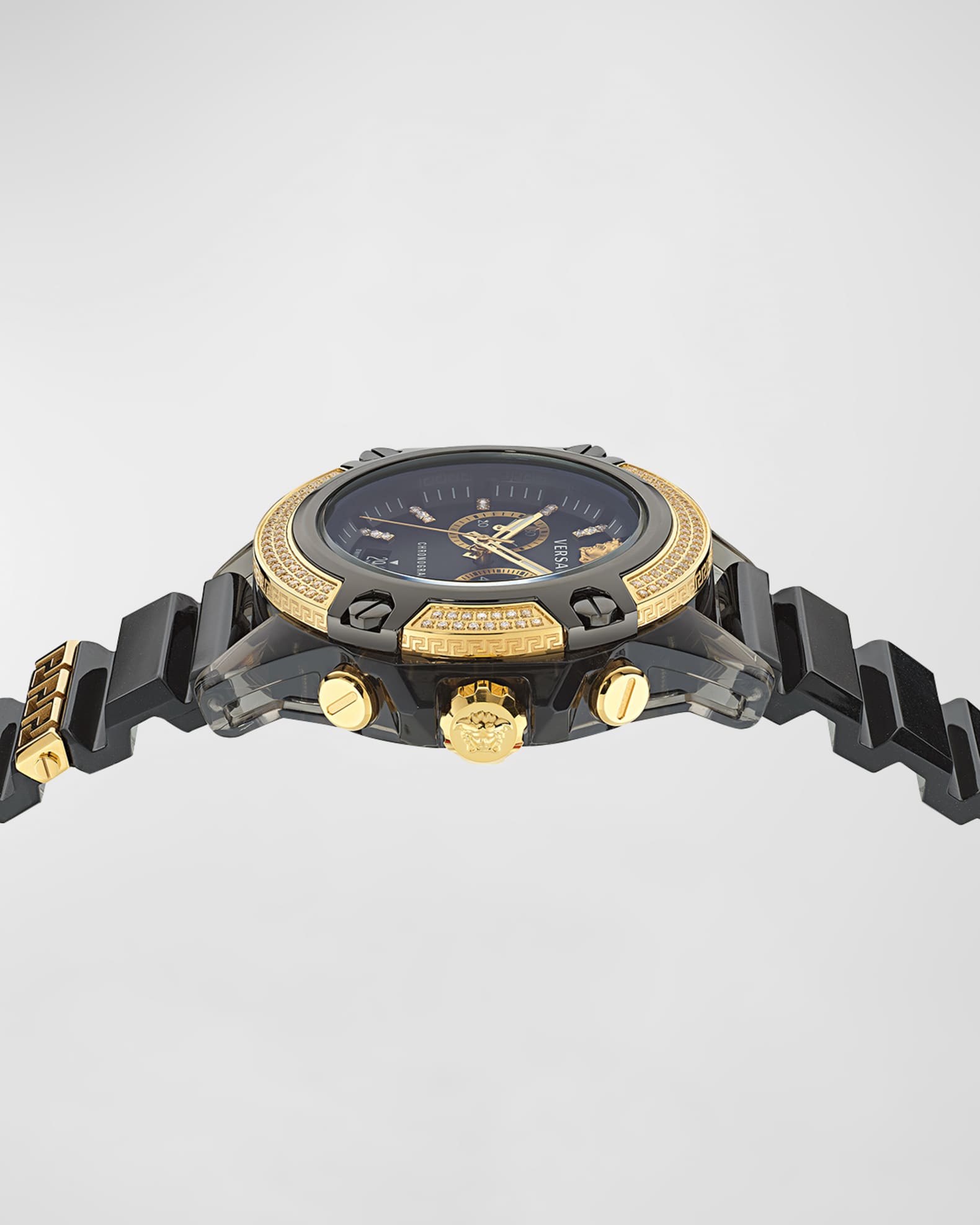 Versace Men's Icon Active Chronograph Silicone Strap Watch with ...