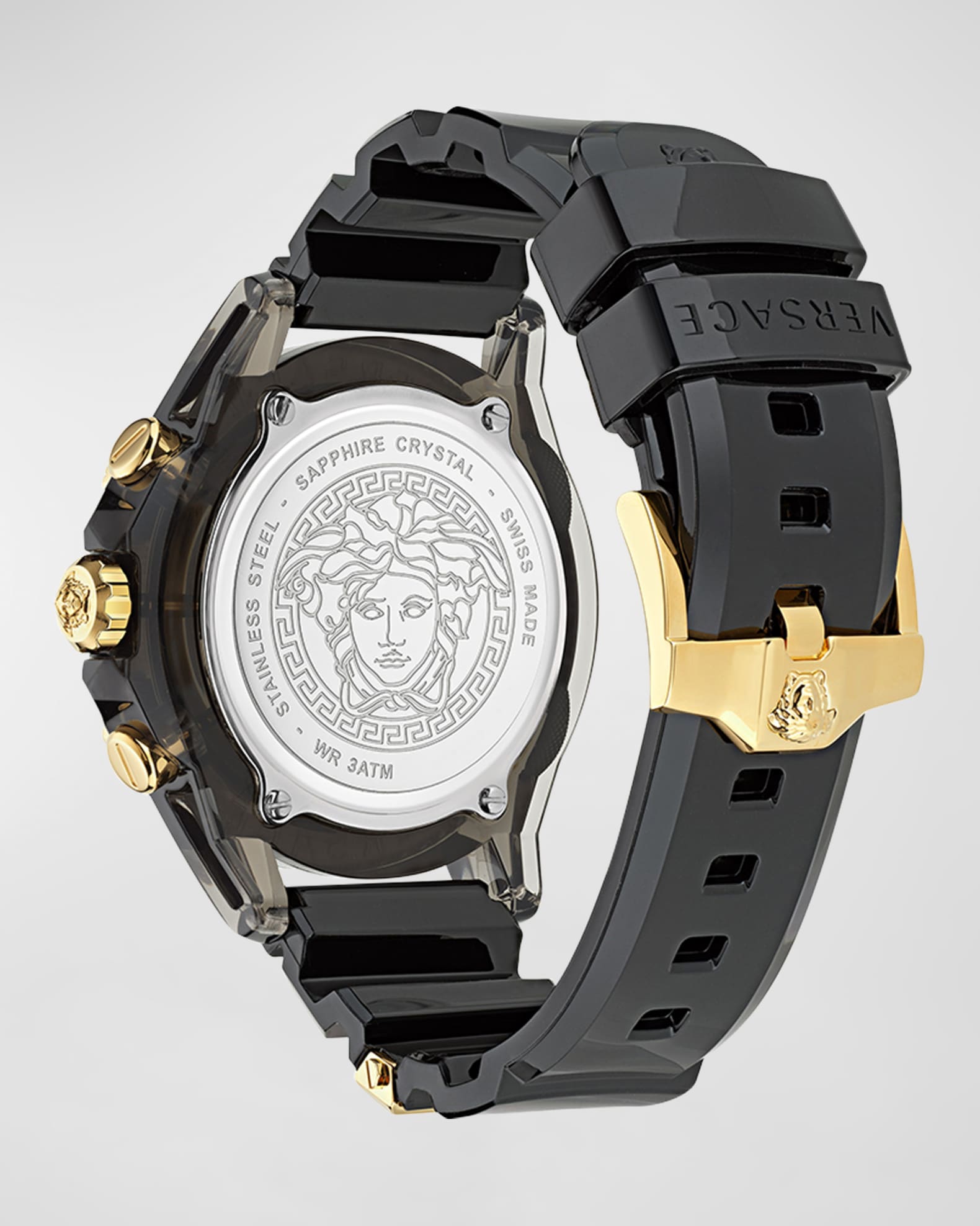 Versace Men's Icon Active Chronograph Silicone Strap Watch with ...