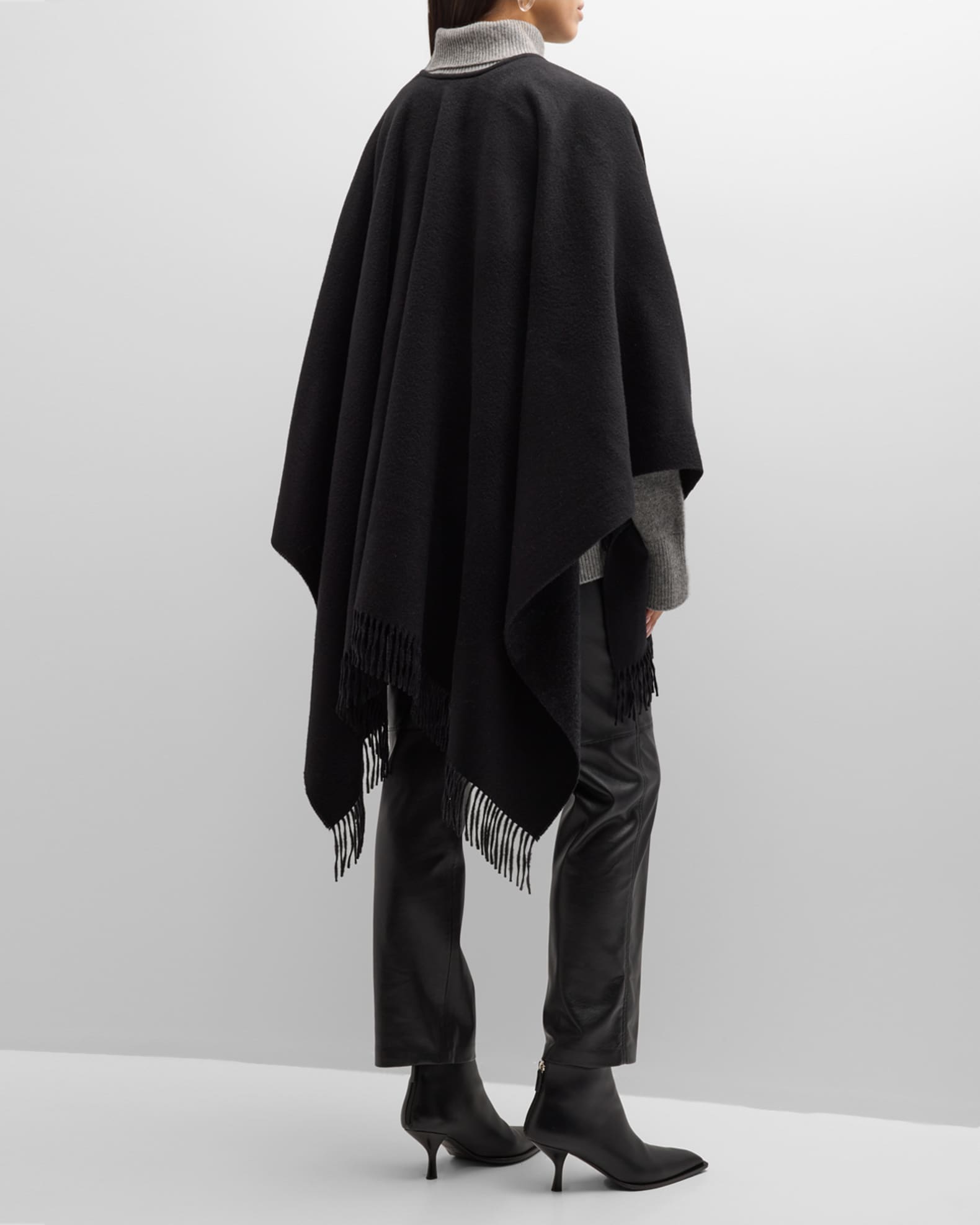 Vince Fringe Cashmere Cape | Neiman Marcus