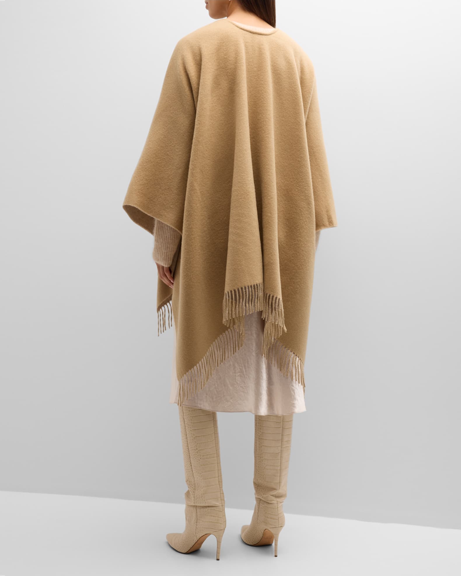Vince Fringe Cashmere Cape | Neiman Marcus