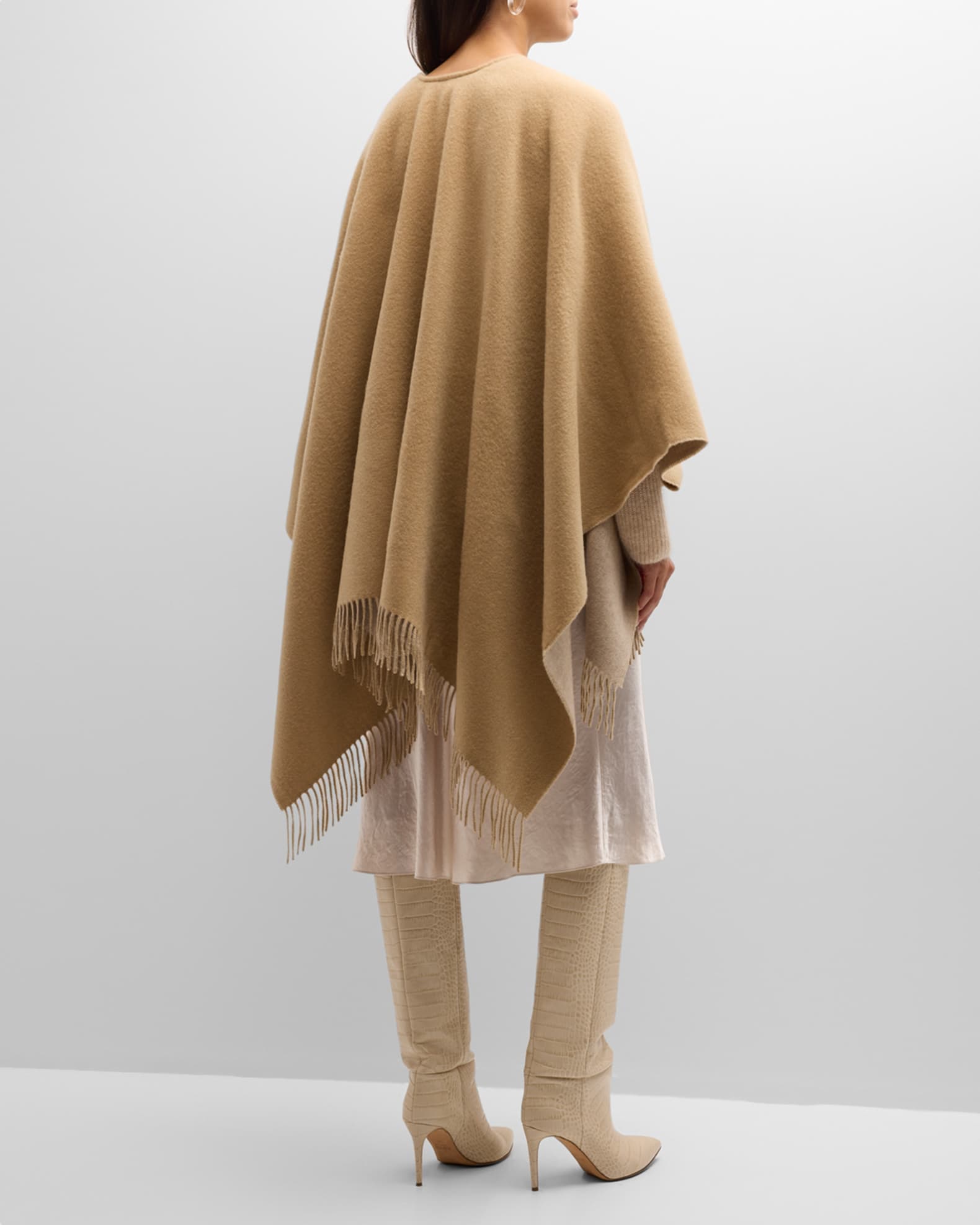 Vince Fringe Cashmere Cape | Neiman Marcus