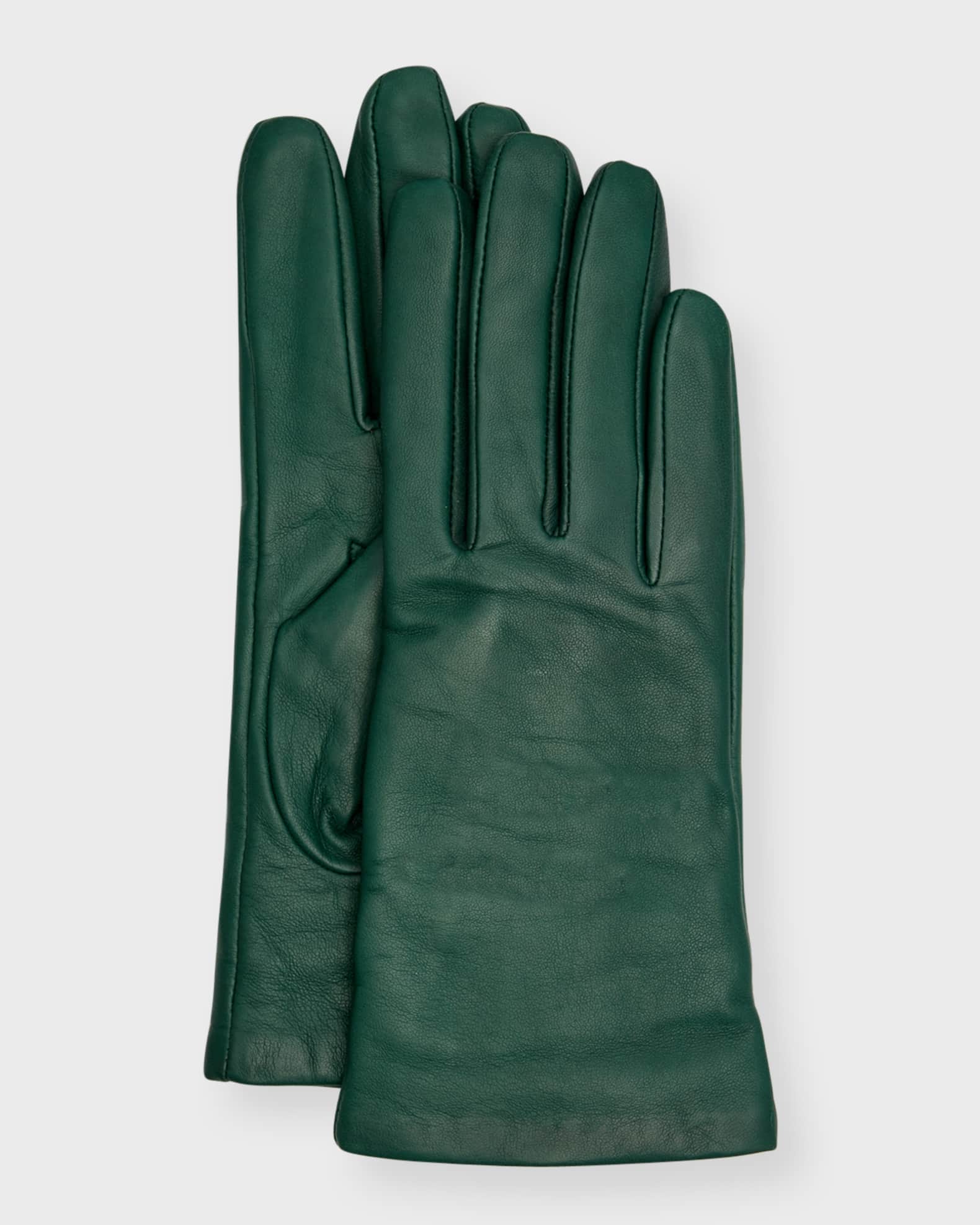Vince Classic Nappa Leather & Cashmere Gloves | Neiman Marcus