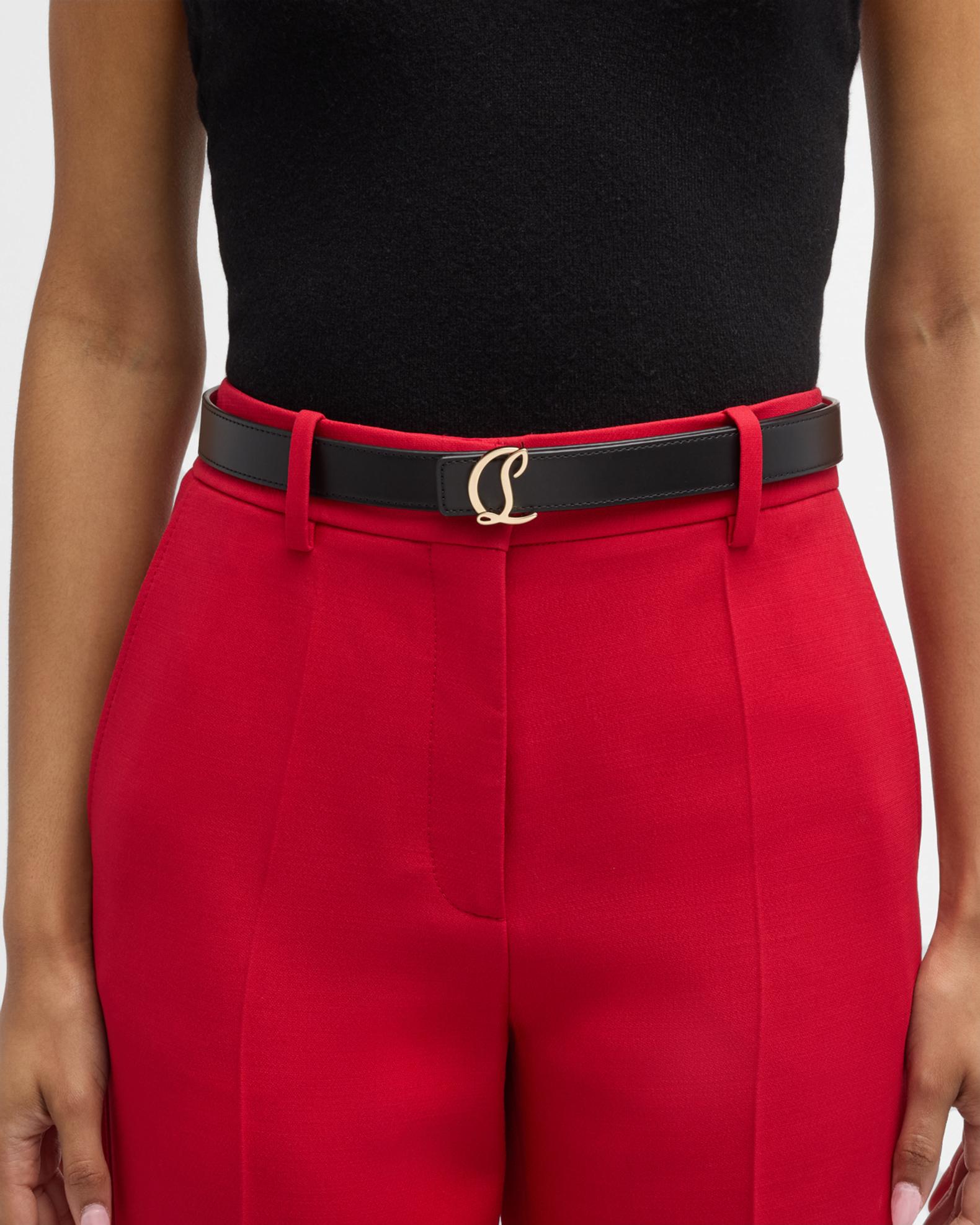 Christian Louboutin CL Logo Leather Belt | Neiman Marcus