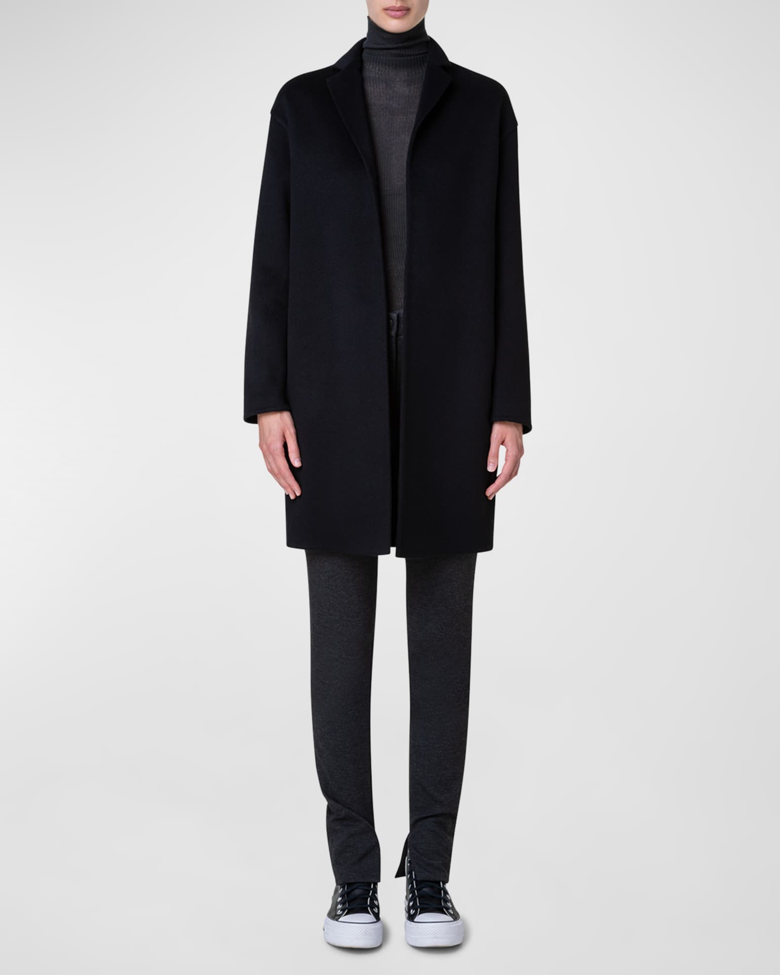 Akris Mae Brushed Cashmere Coat | Neiman Marcus