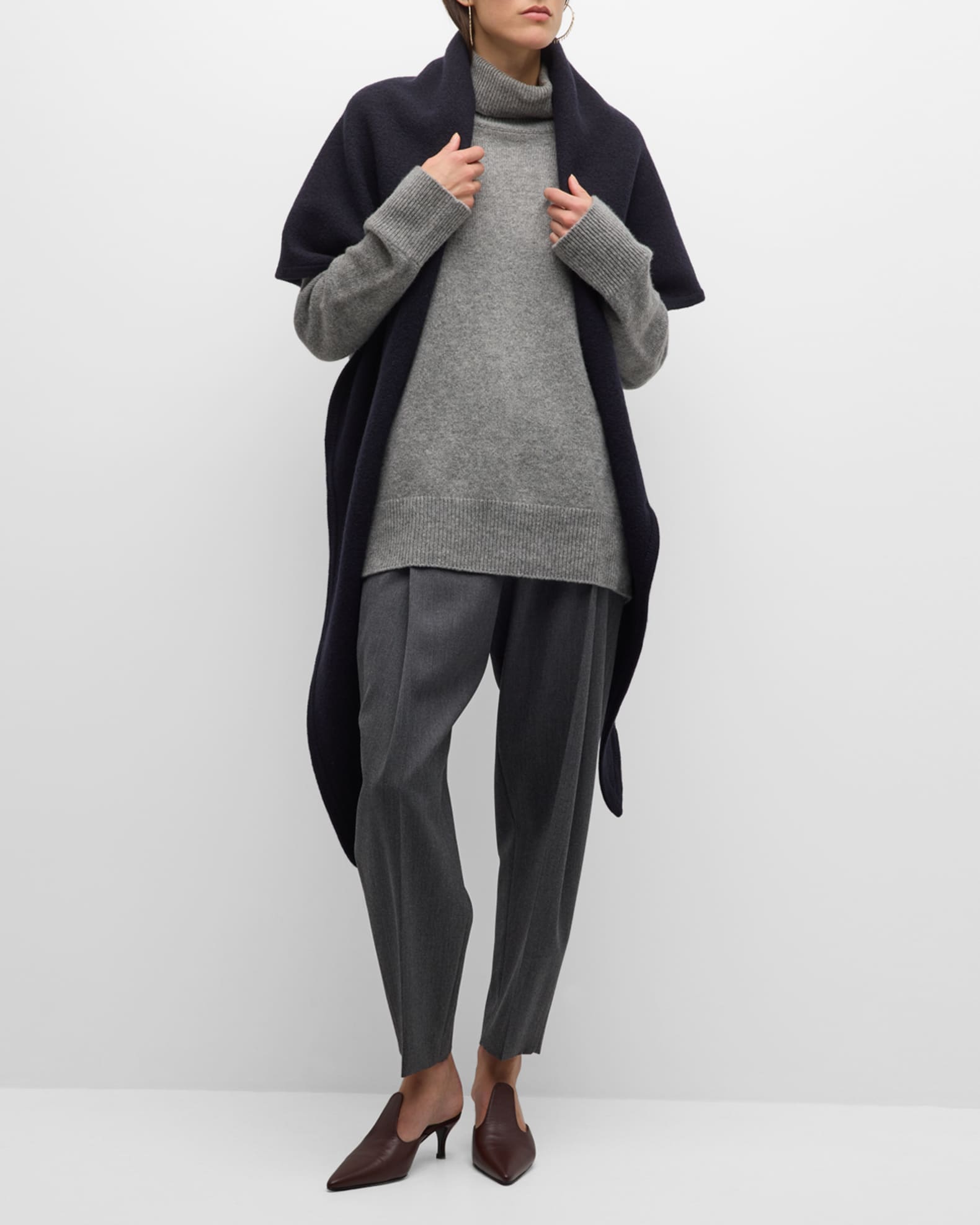 Toteme Maxi Wool Triangle Scarf | Neiman Marcus