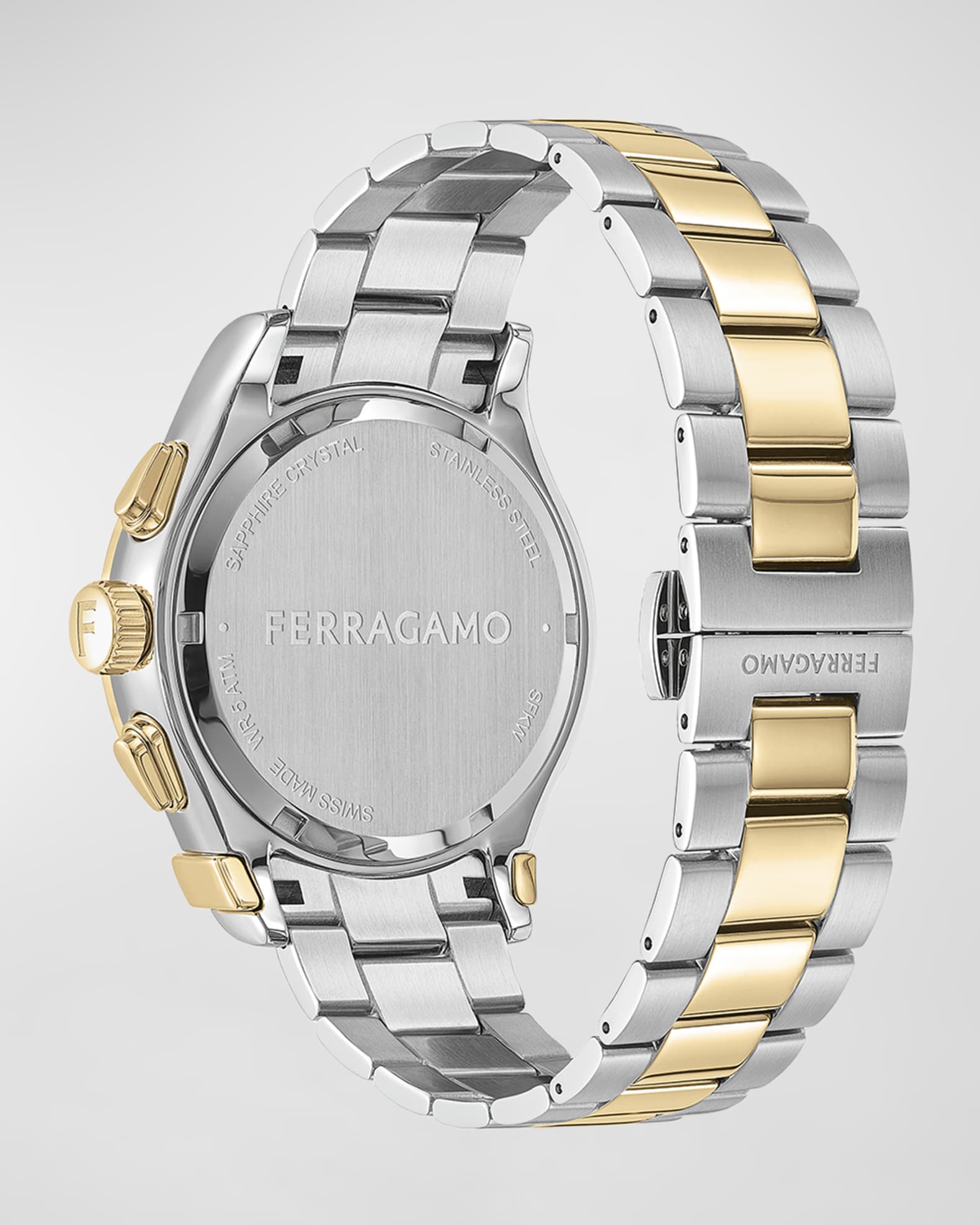 Ferragamo 38mm Ferragamo 1927 Chrono Watch with Bracelet Strap, Two ...
