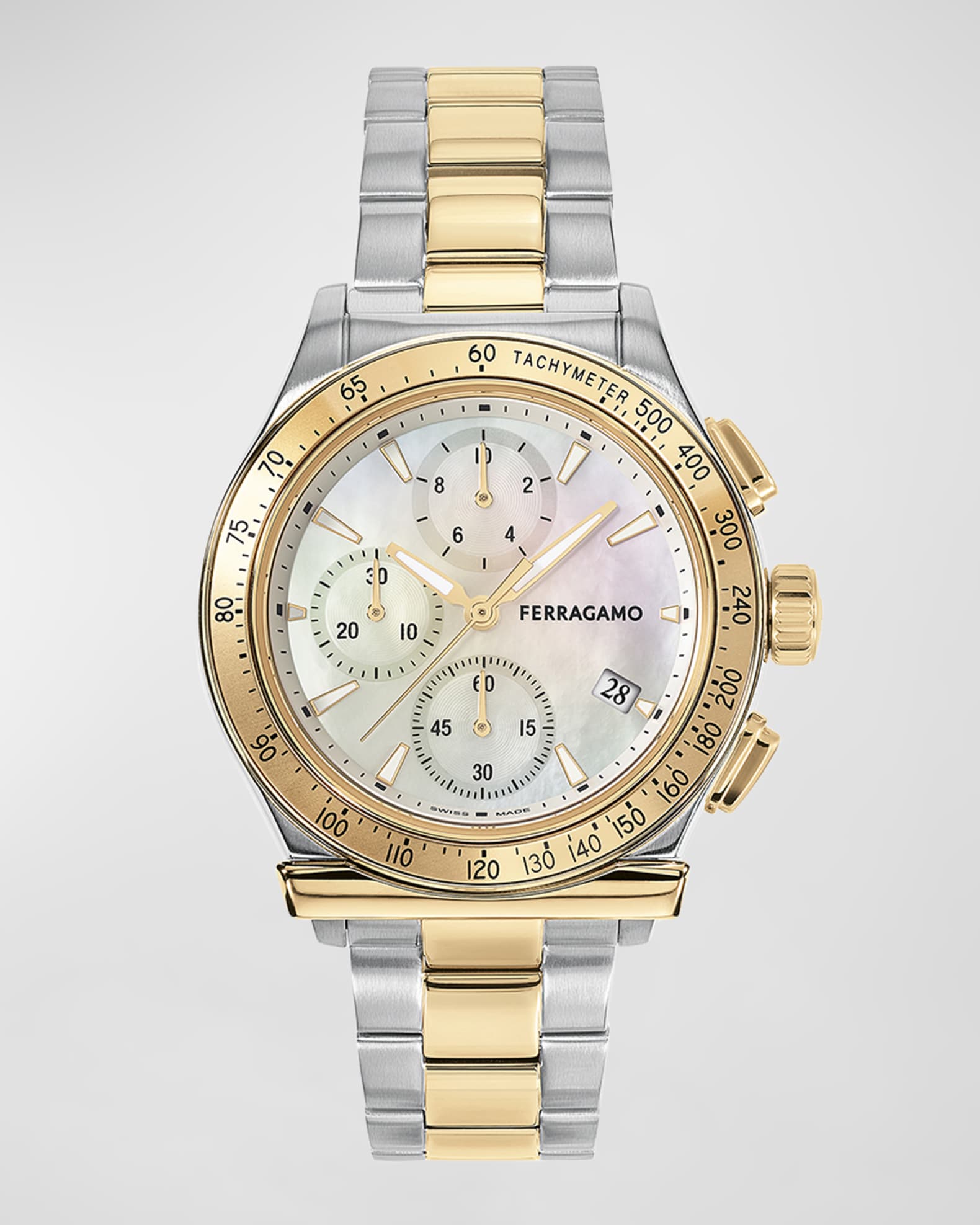 Ferragamo 38mm Ferragamo 1927 Chrono Watch with Bracelet Strap, Two ...