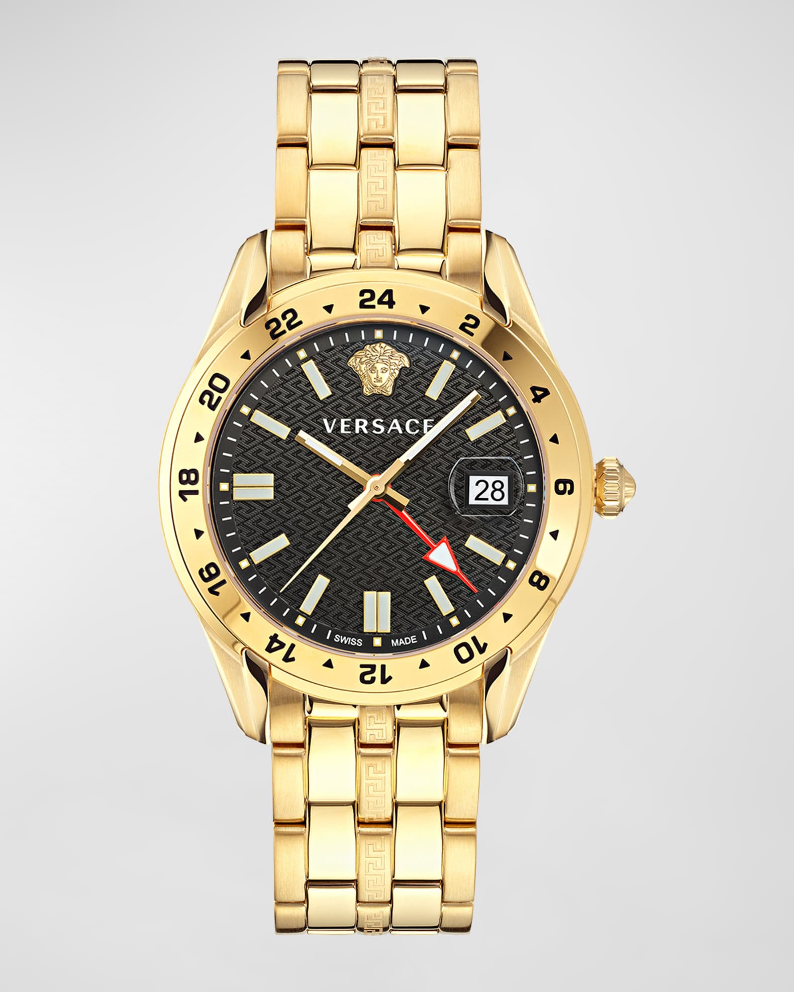 Versace Men's Greca Time IP Yellow Gold Bracelet Watch, 41mm | Neiman ...