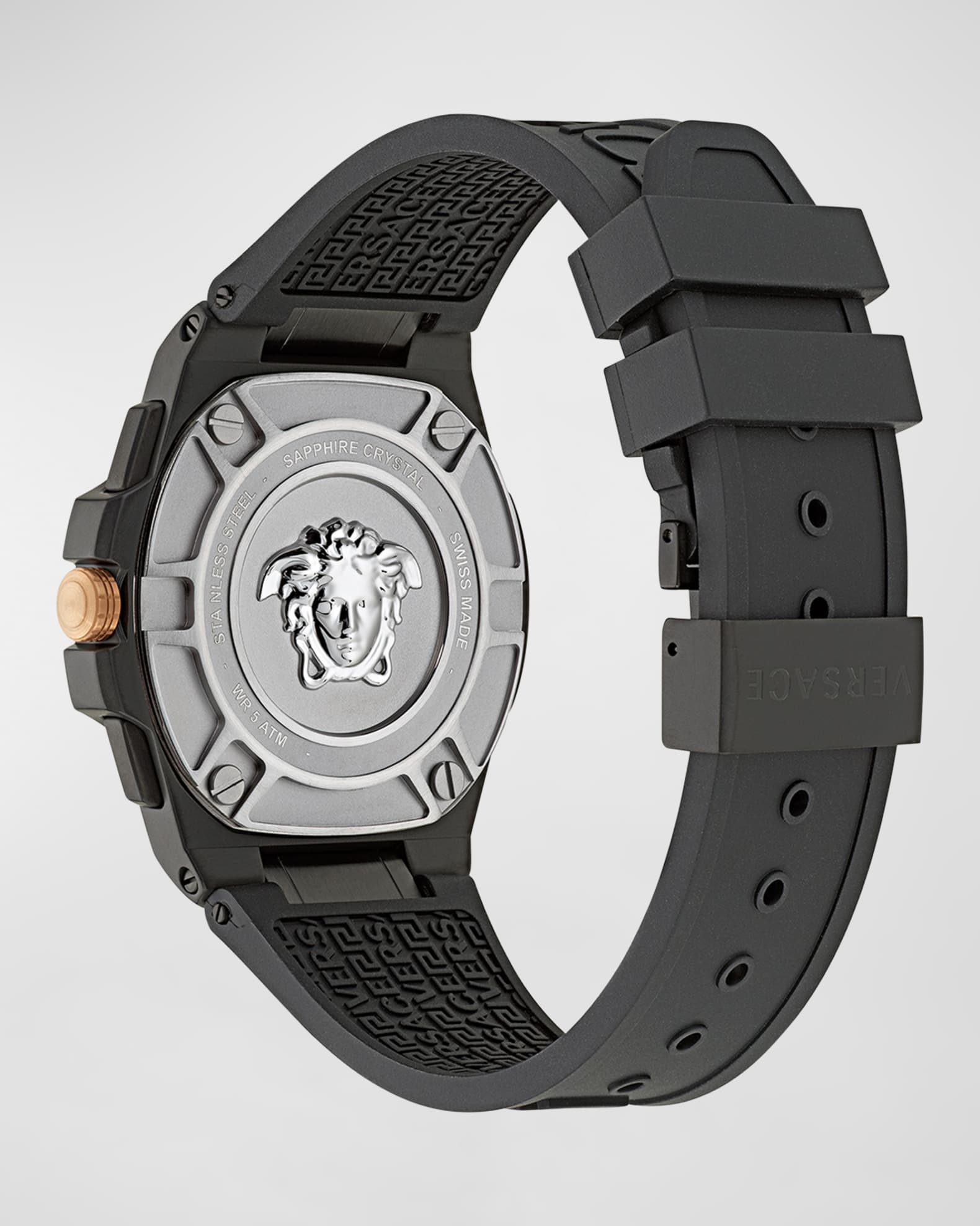 Versace Men's Greca Extreme Chronograph Silicone Strap Watch, 45mm ...