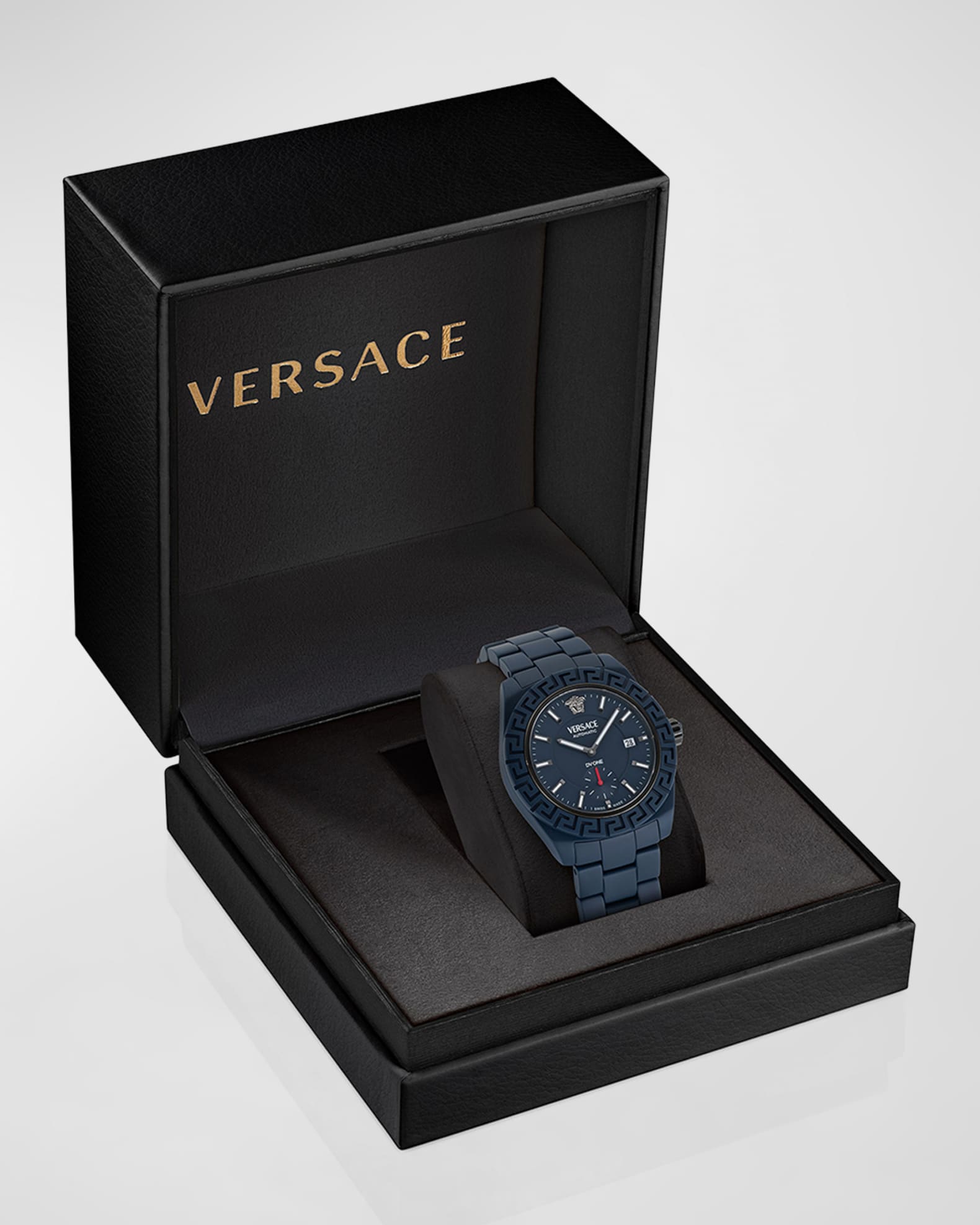 Versace Men's DV One Automatic Blue Ceramic Bracelet Watch, 43mm ...