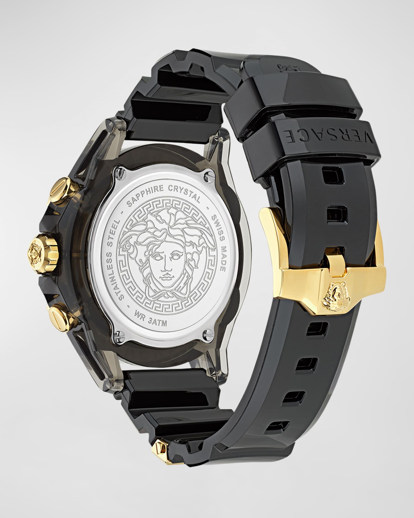 Versace Men's Icon Active Silicone Strap Watch, 44mm | Neiman Marcus
