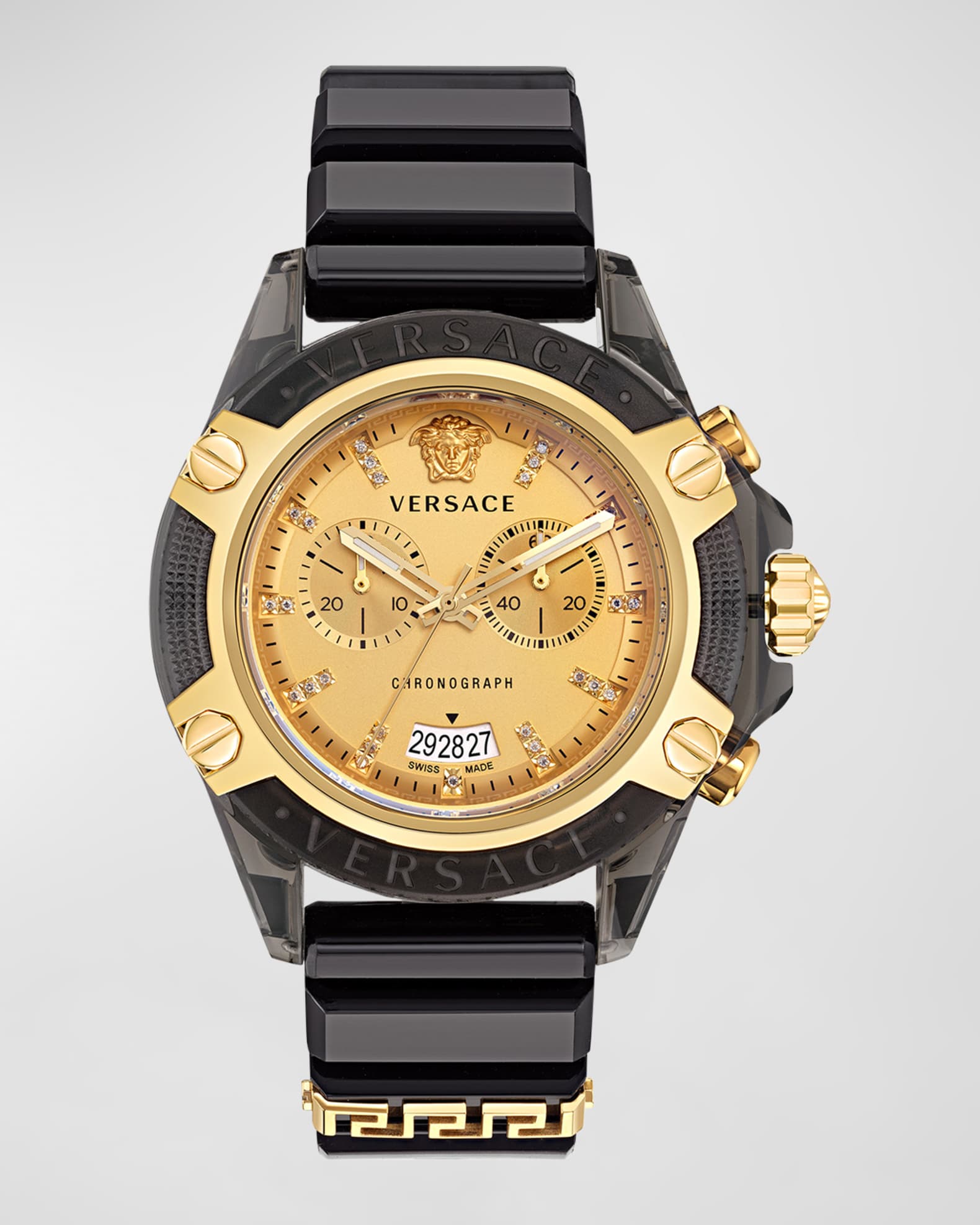 Versace Men's Icon Active Silicone Strap Watch, 44mm | Neiman Marcus