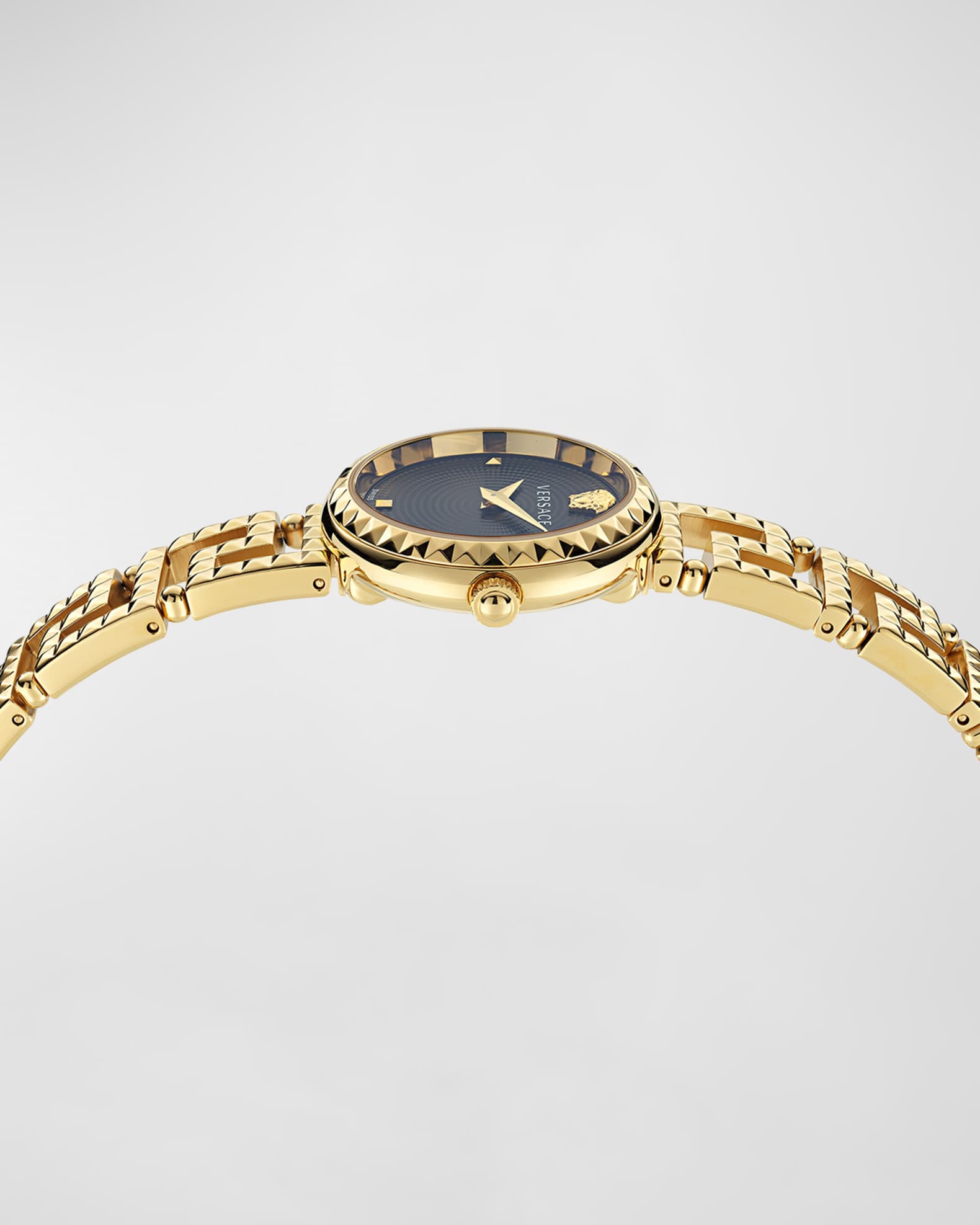 Versace 28mm Greca Goddess Watch with Bracelet Strap, Black | Neiman Marcus