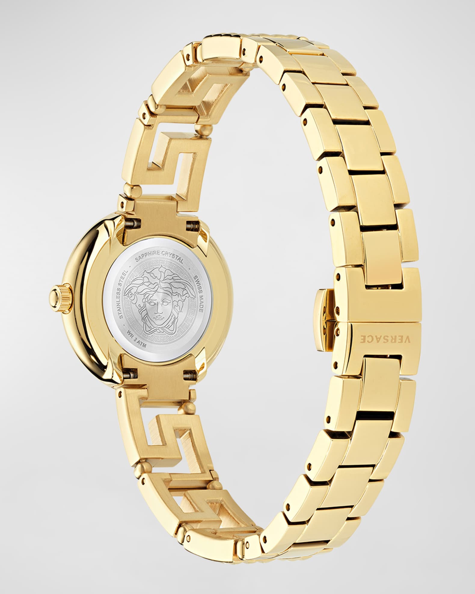 Versace 28mm Greca Goddess Watch with Bracelet Strap, Black | Neiman Marcus