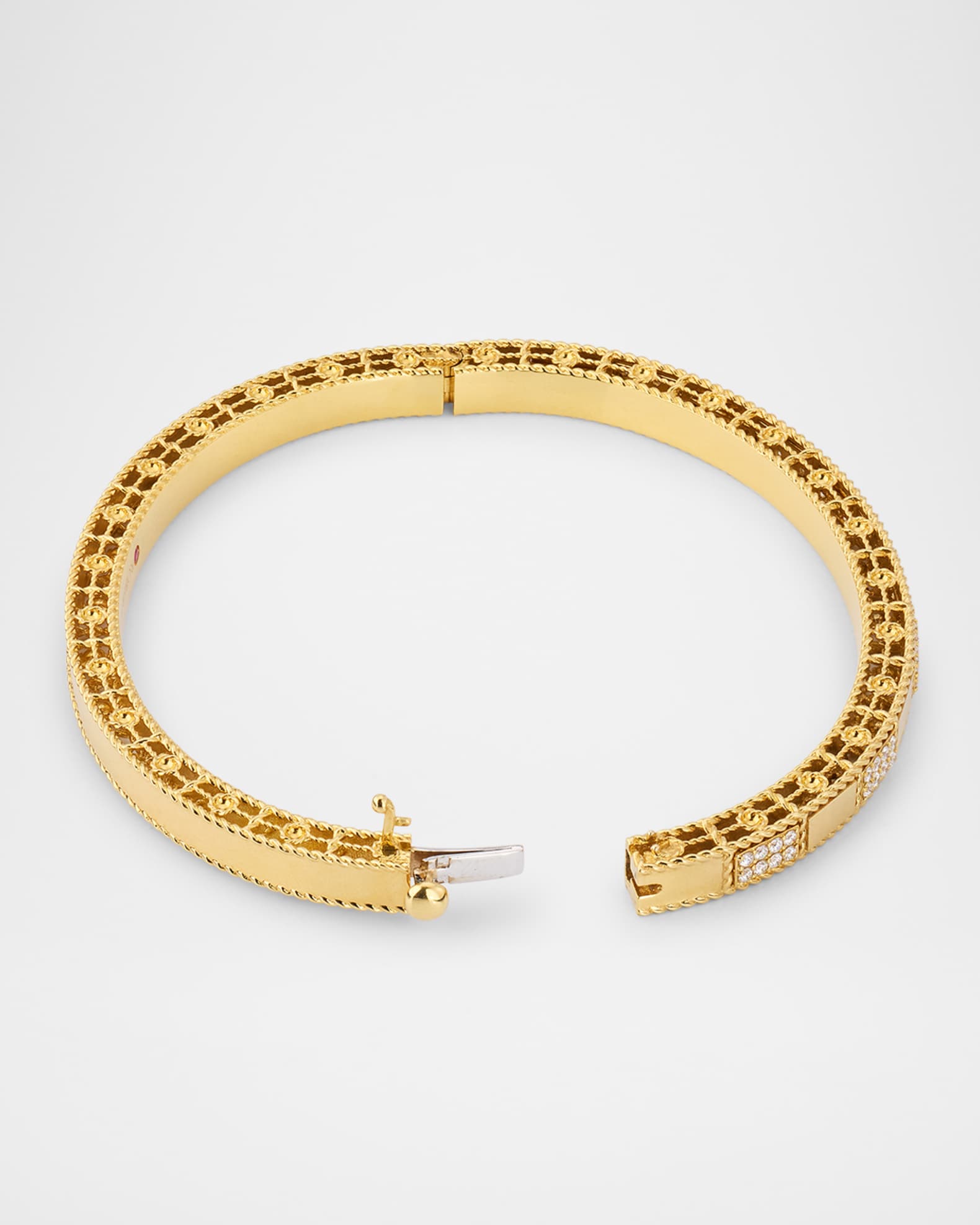 Roberto Coin 18K Yellow Gold Diamond Mosaic Bangle | Neiman Marcus