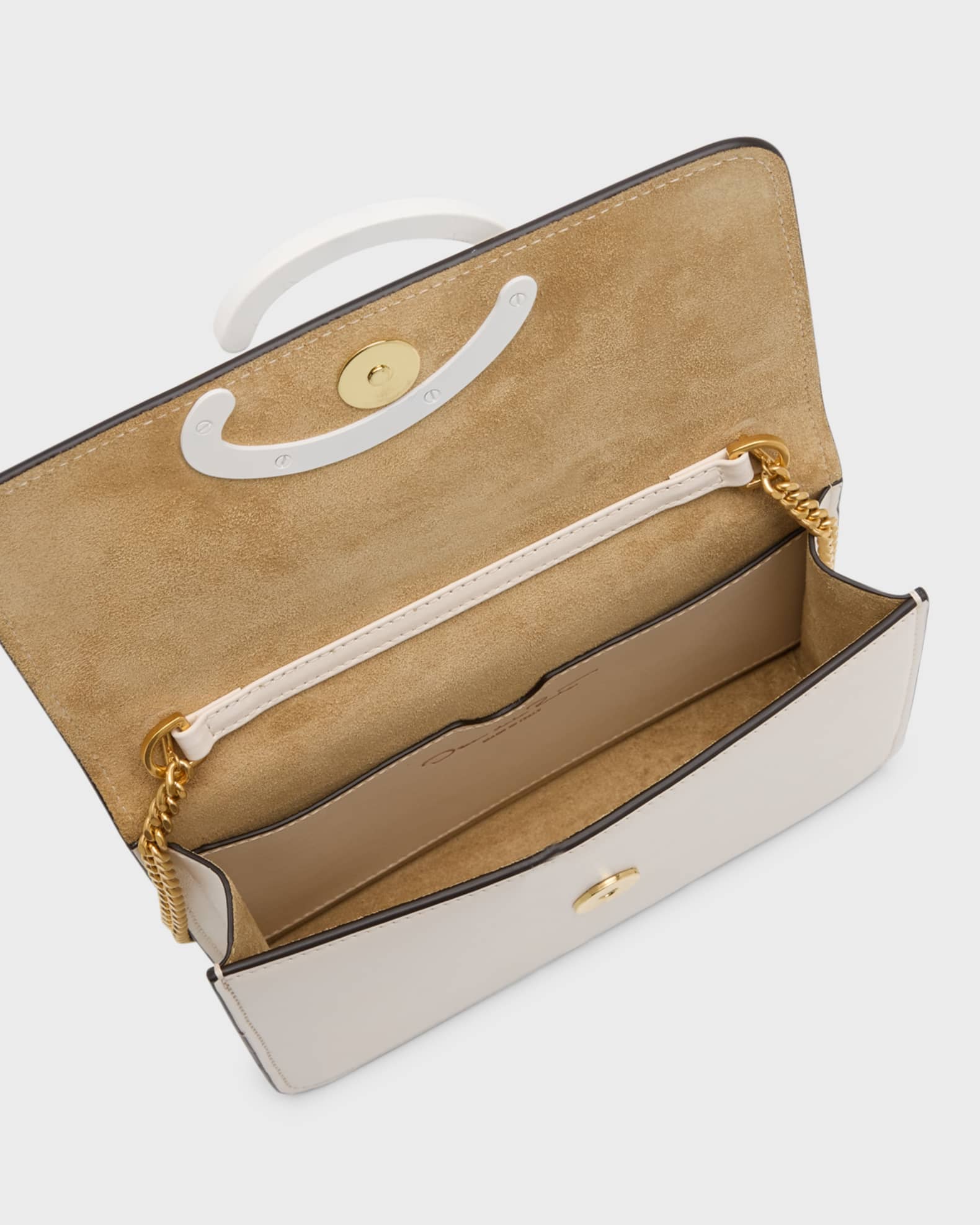 Oscar de la Renta O Pochette Leather Crossbody Bag | Neiman Marcus