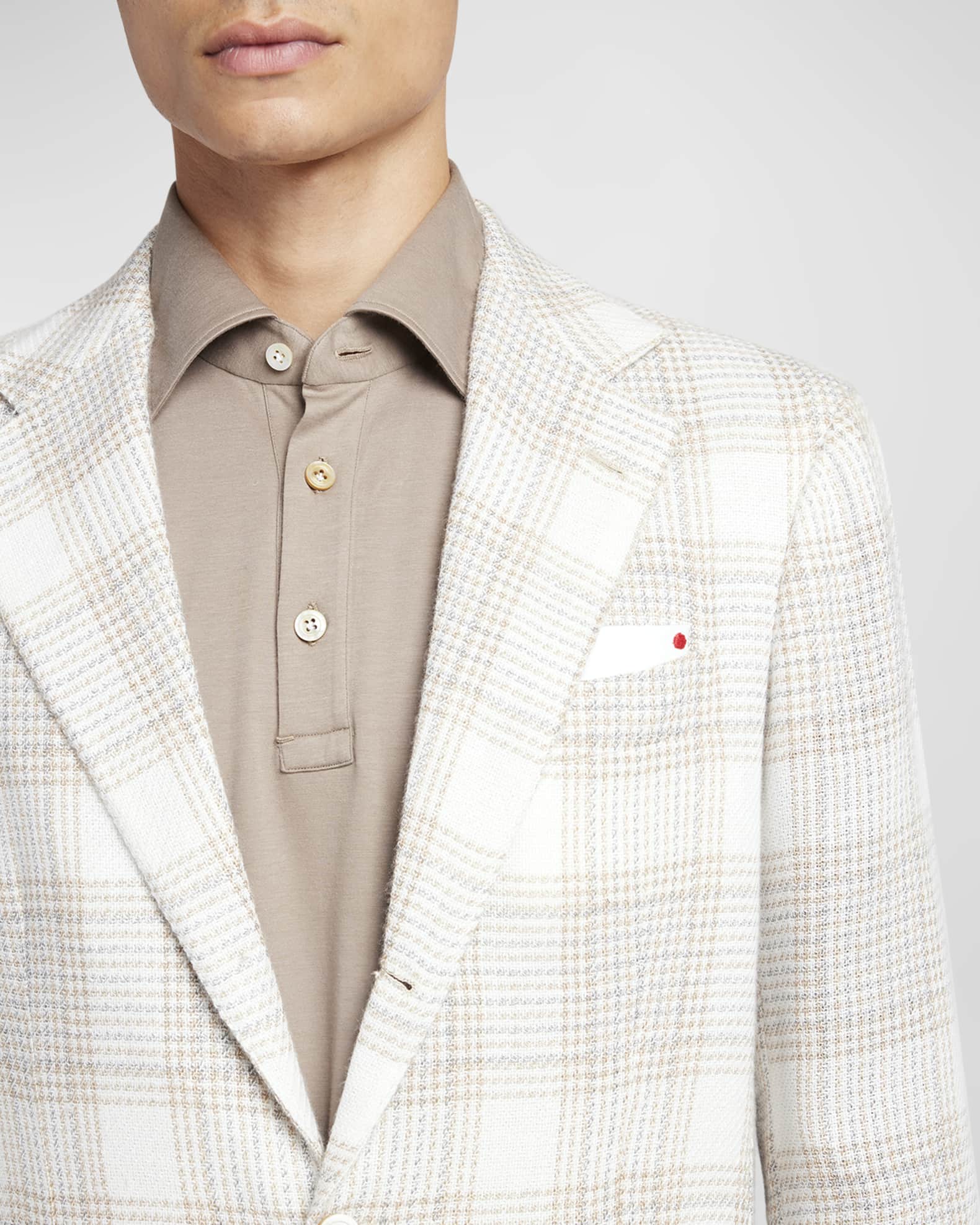 Kiton Men's Large Plaid Sport Coat | Neiman Marcus