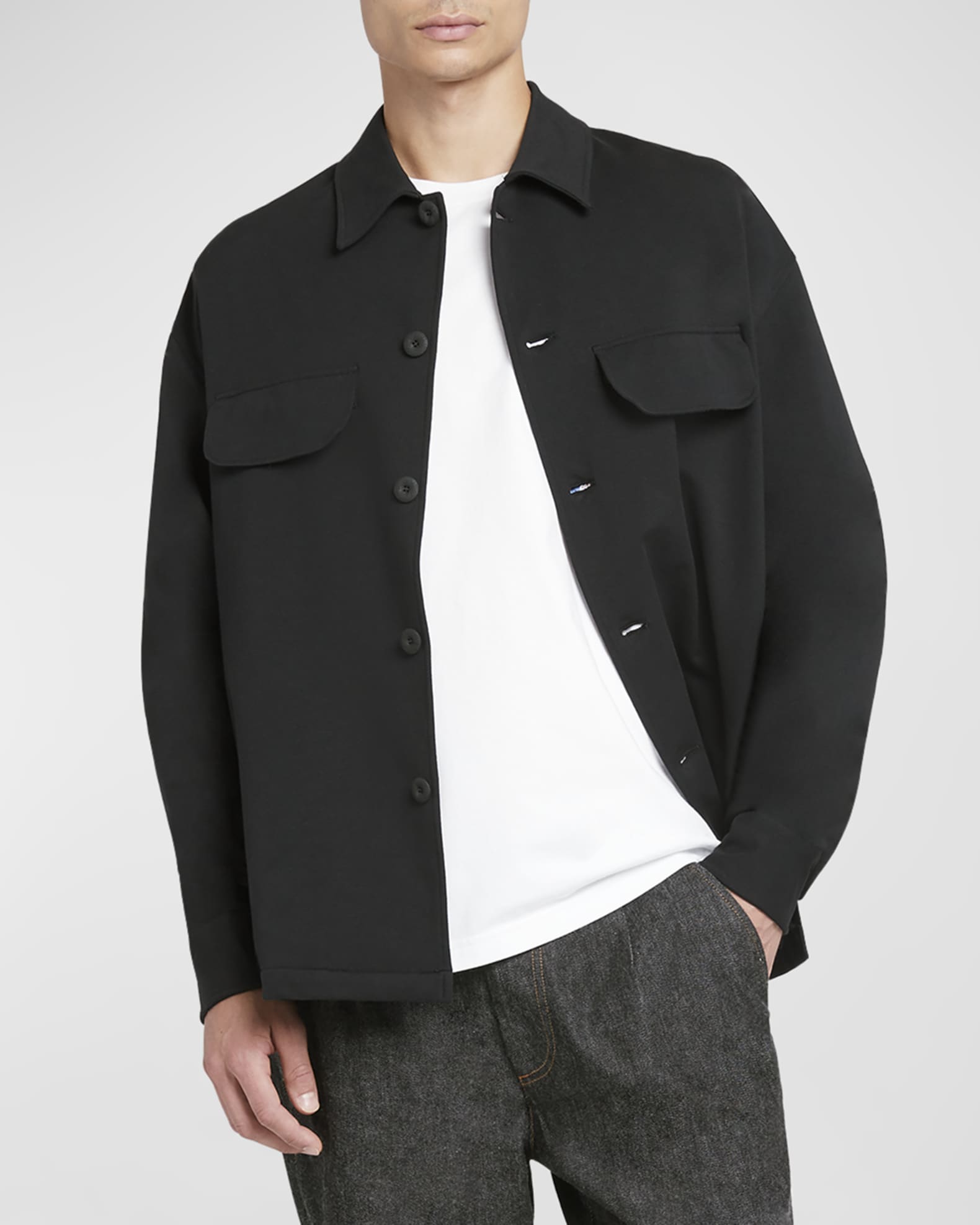 KNT Men's Cotton Overshirt | Neiman Marcus