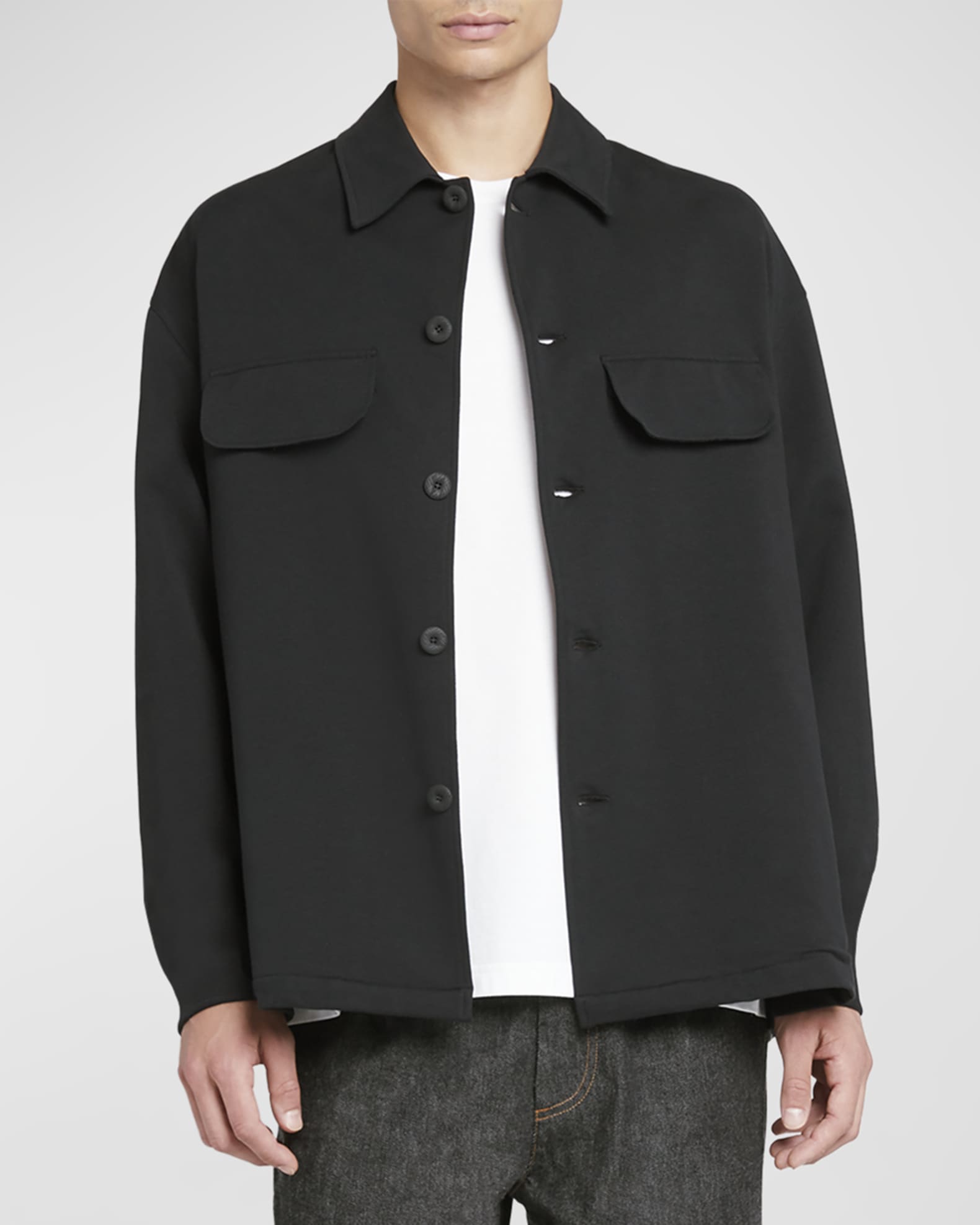 KNT Men's Cotton Overshirt | Neiman Marcus